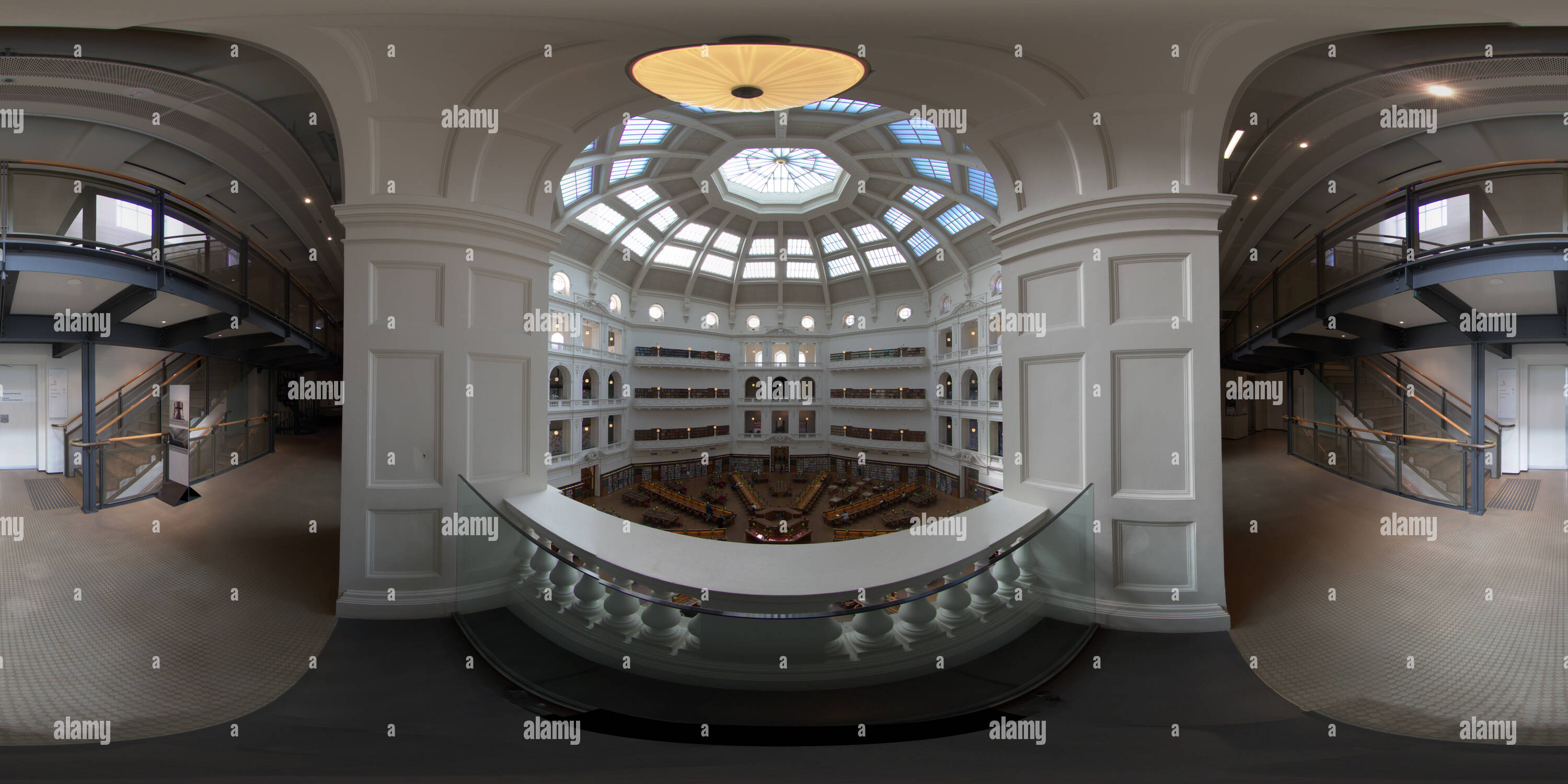 360° view of State Library of Victoria in the La Trobe Reading room - Alamy