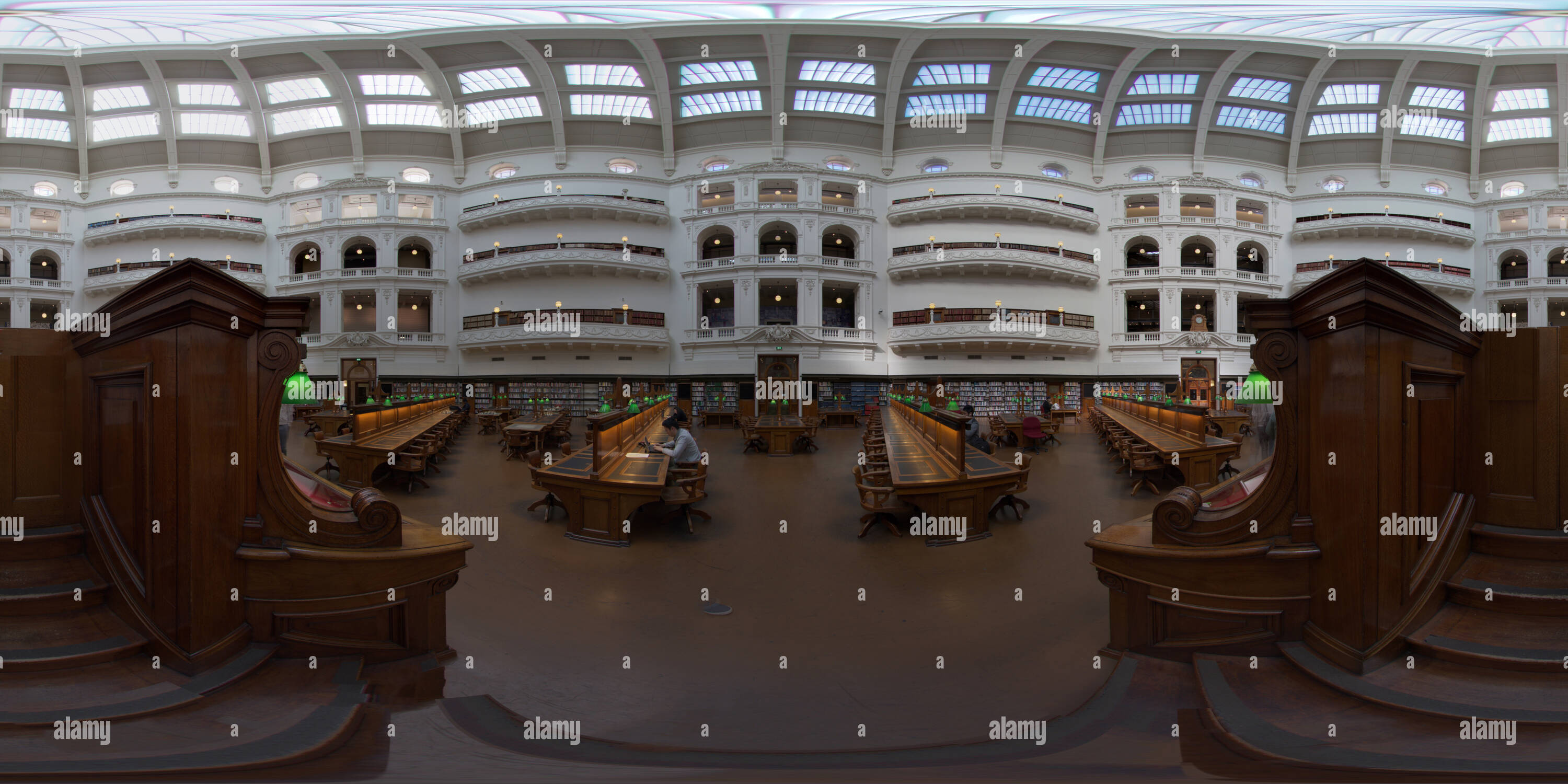 360° view of State Library of Victoria from the La Trobe reading room ...
