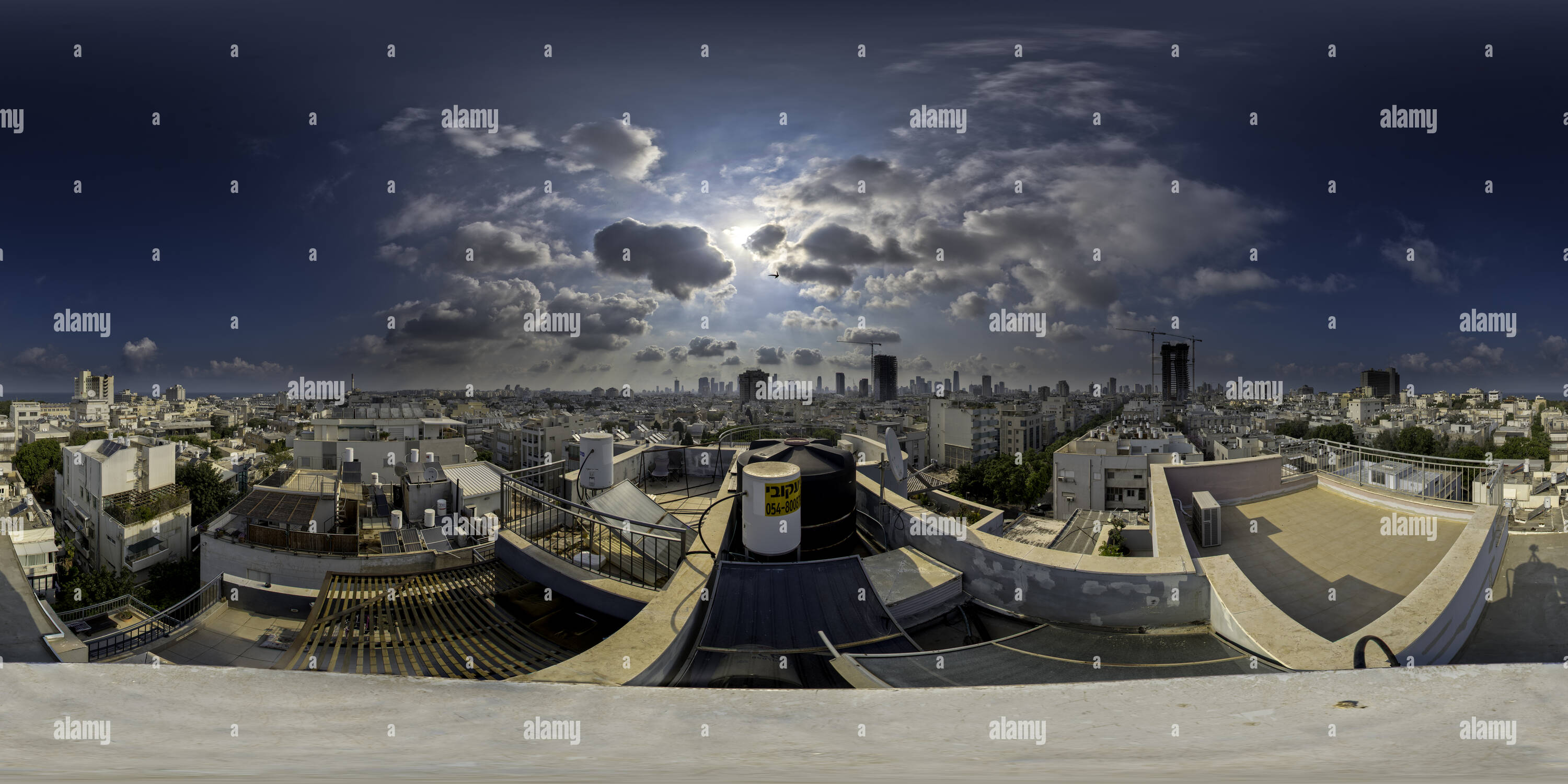 360° view of Tel Aviv Rooftop - Alamy