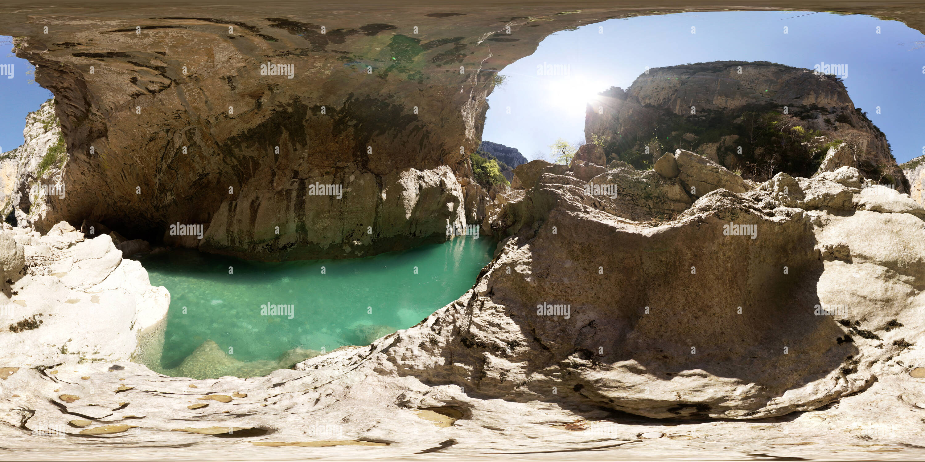 360° view of Verdon - Passage du Styx (1 - Alamy