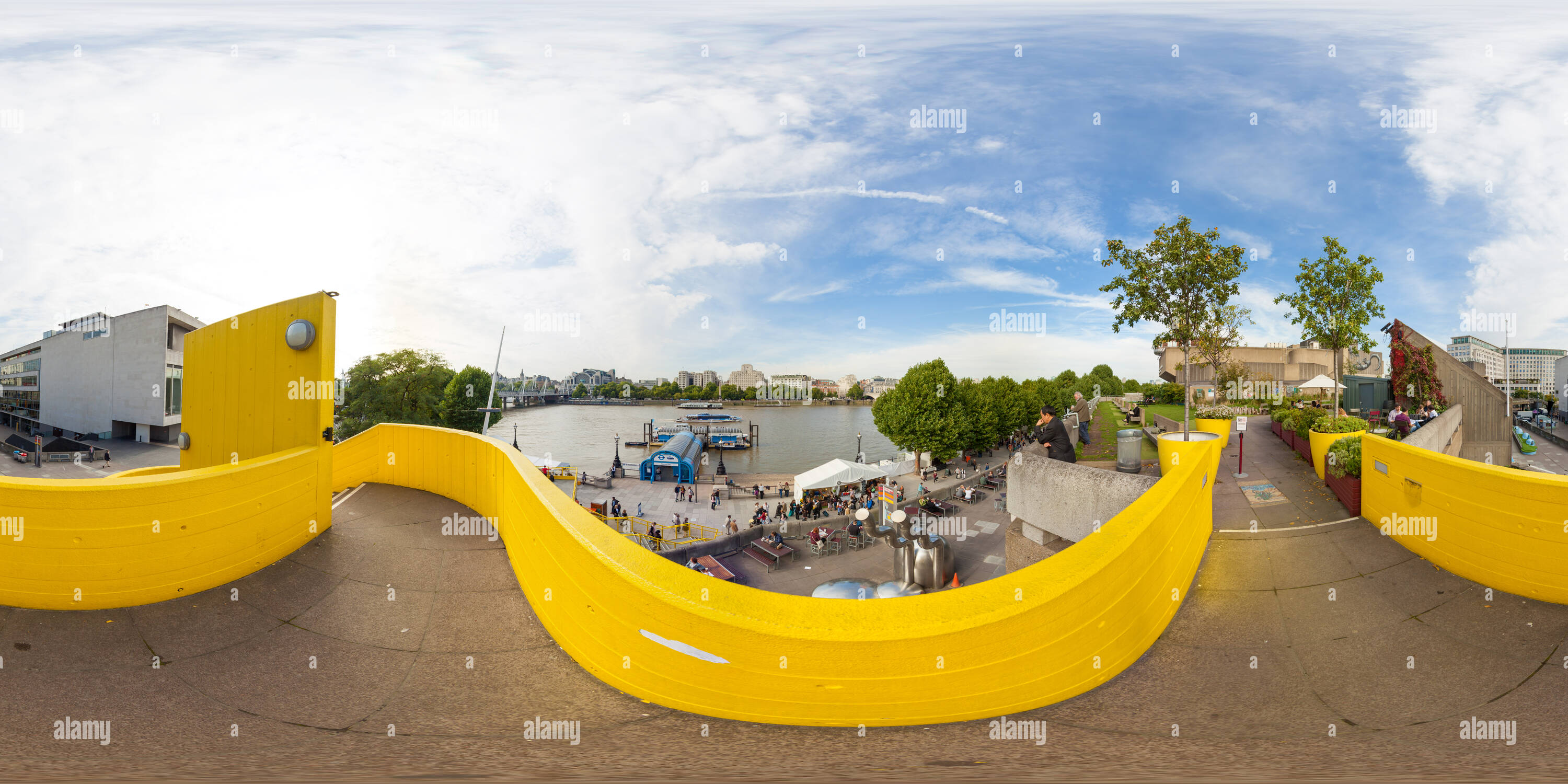 360° view of Roof Garden at the South Bank Centre by the River Thames ...