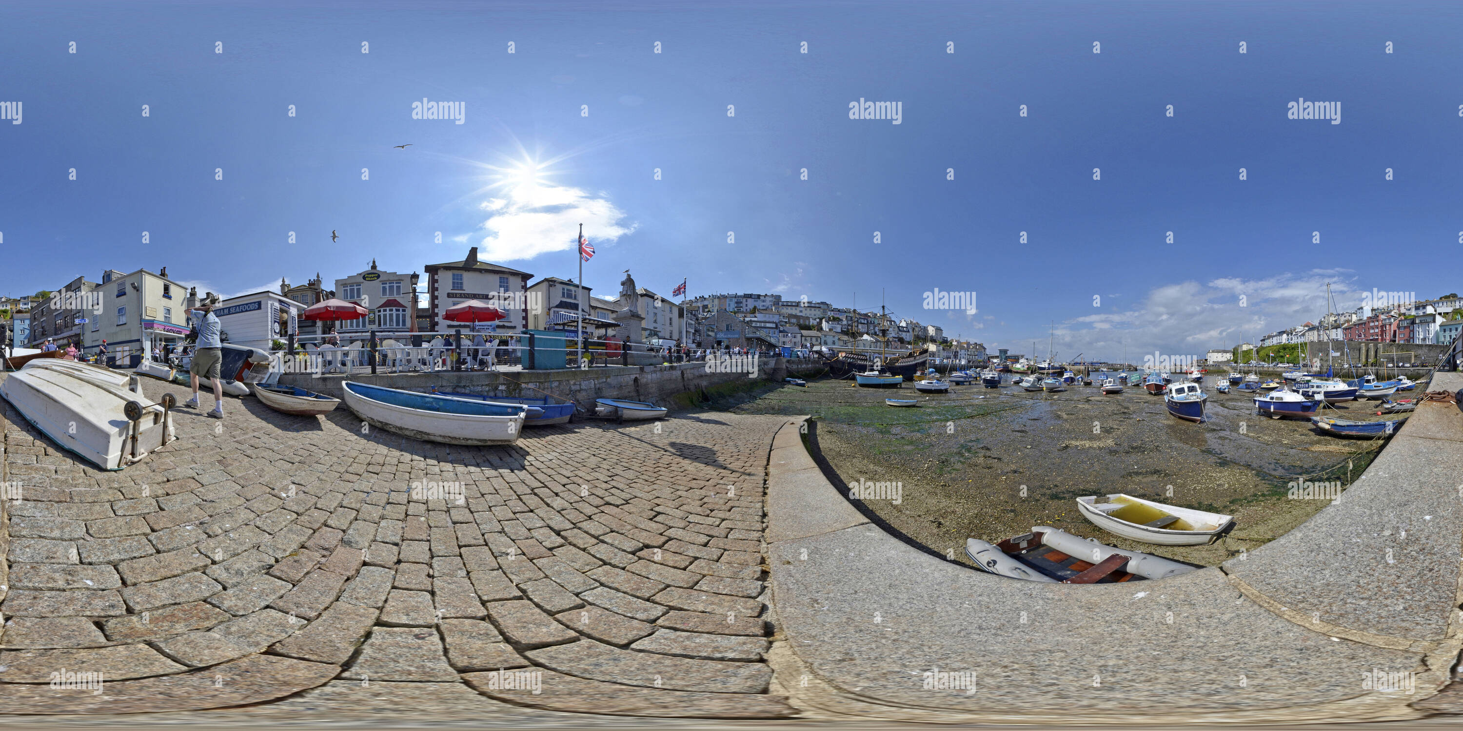 360° view of Brixham Harbour Slipway - Alamy