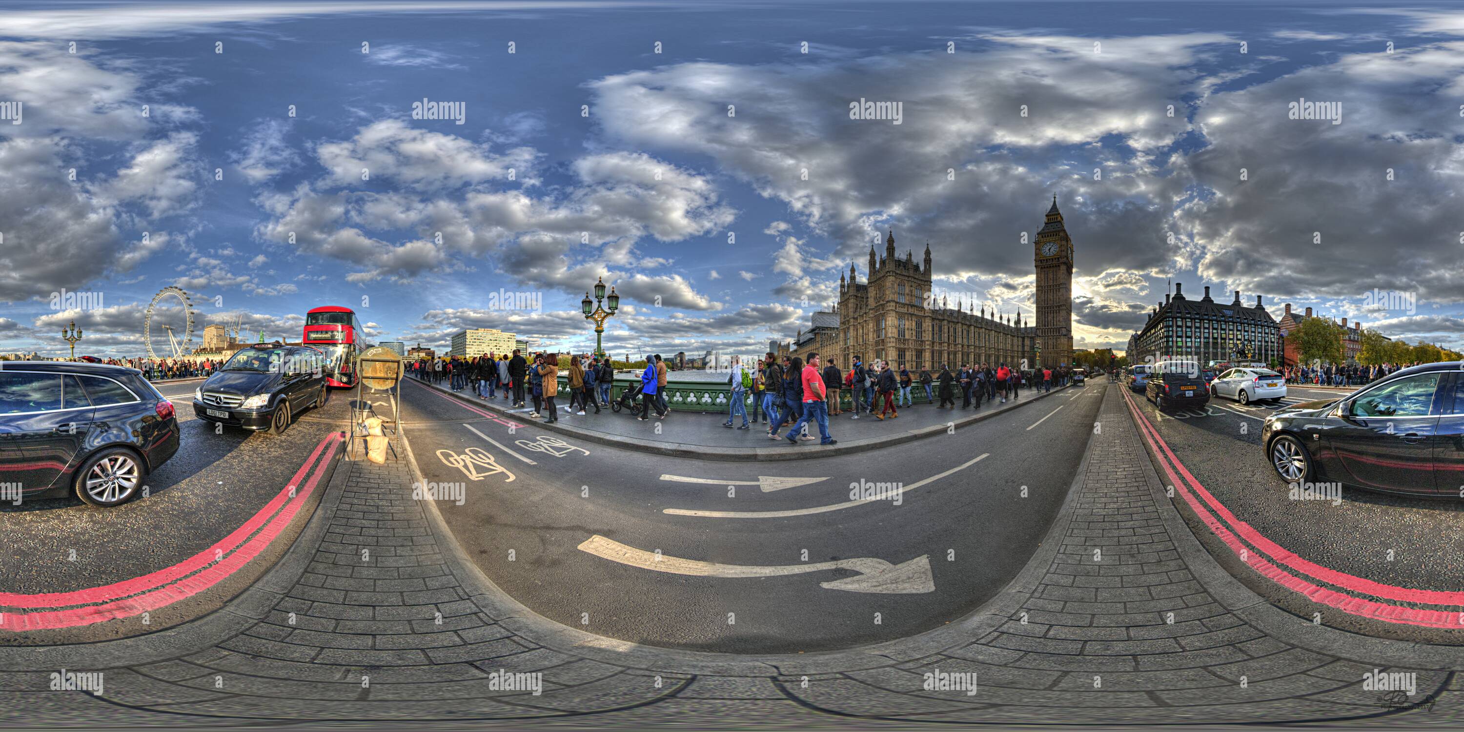 360° view of Hello Big Ben ! (At Westminster Bridge - Alamy