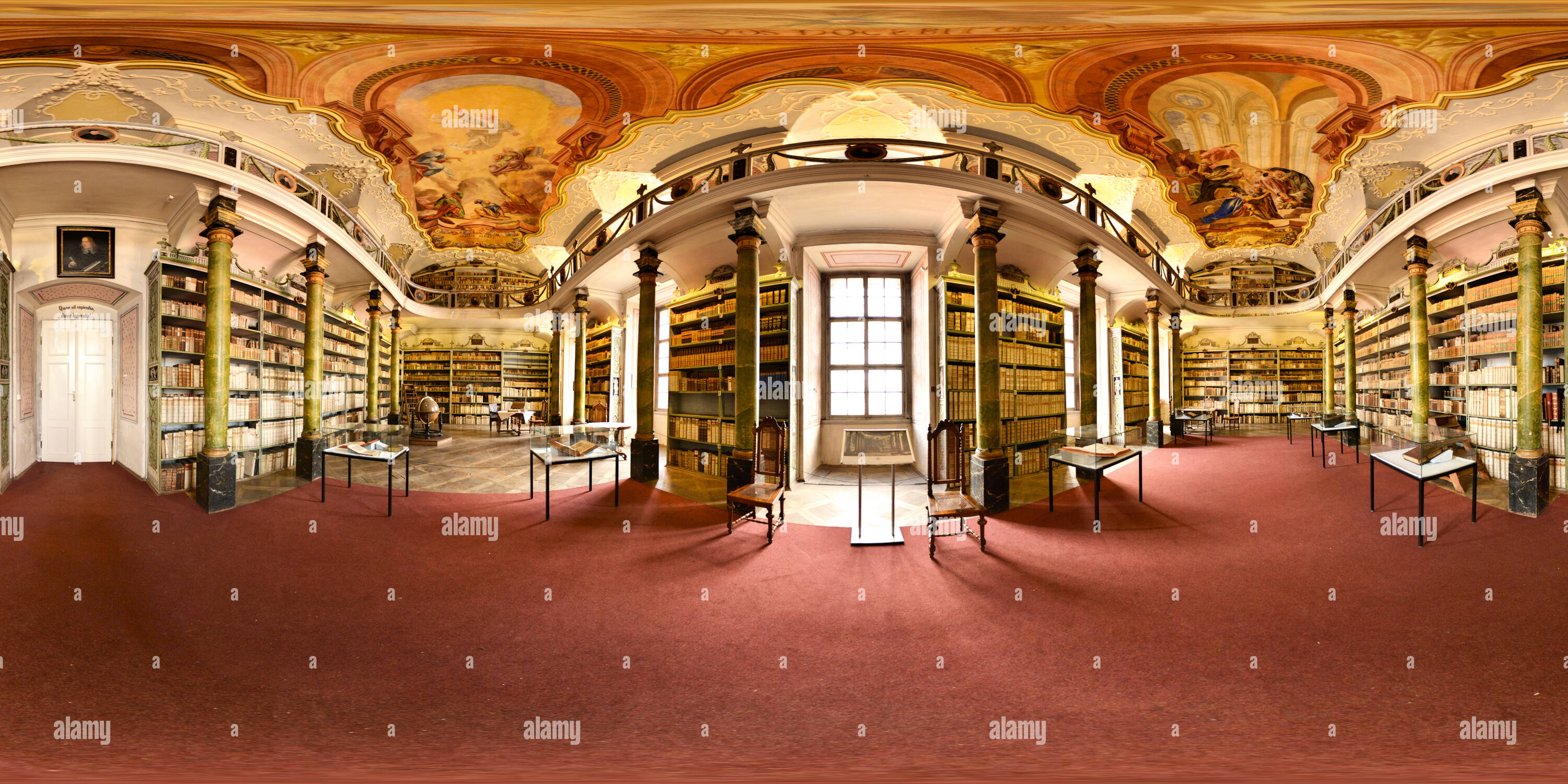 360° view of Monastery library in Broumov, Czech republic - Alamy