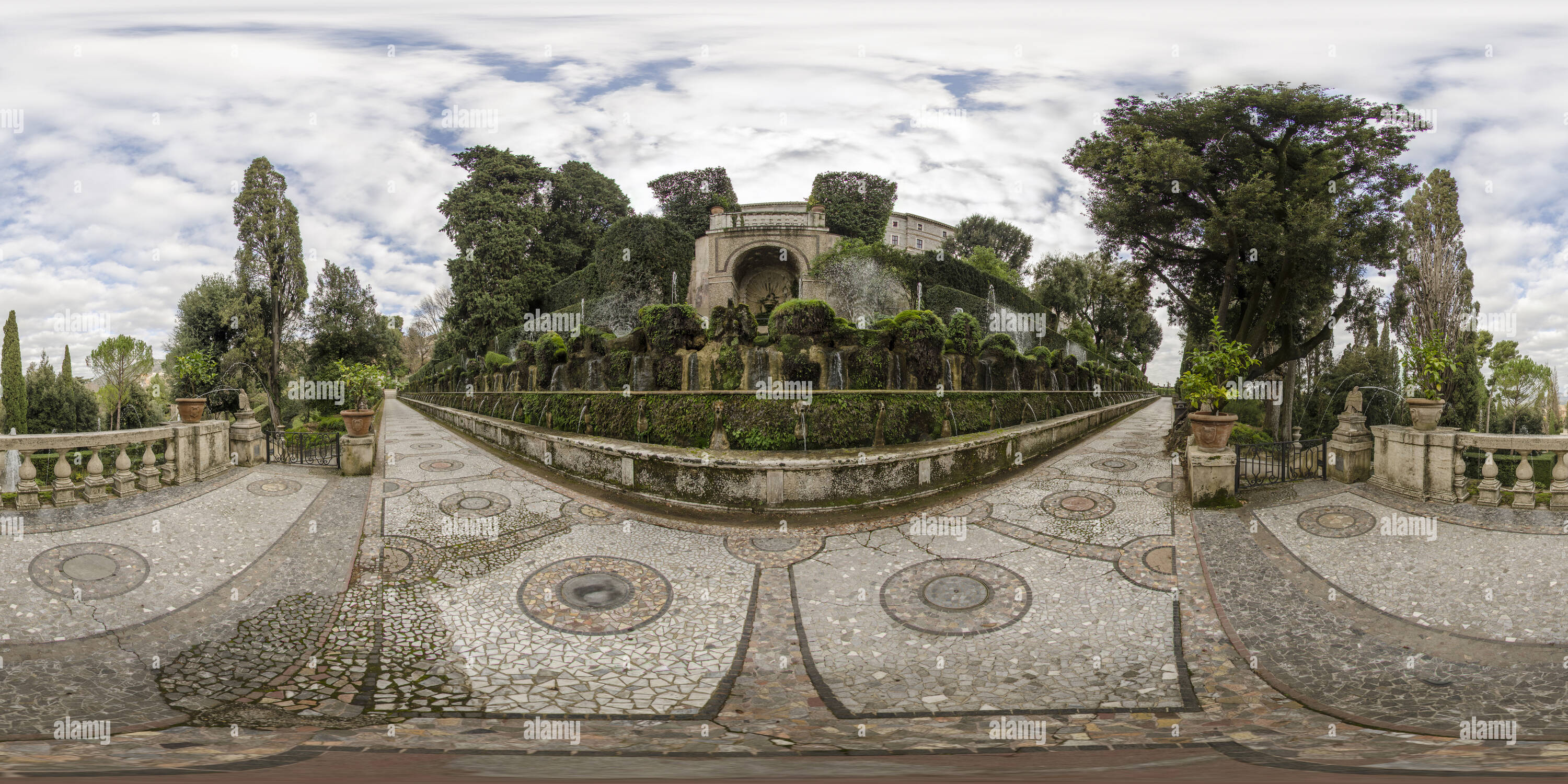 360° view of Villa D'Este Tivoli - Italia - Alamy