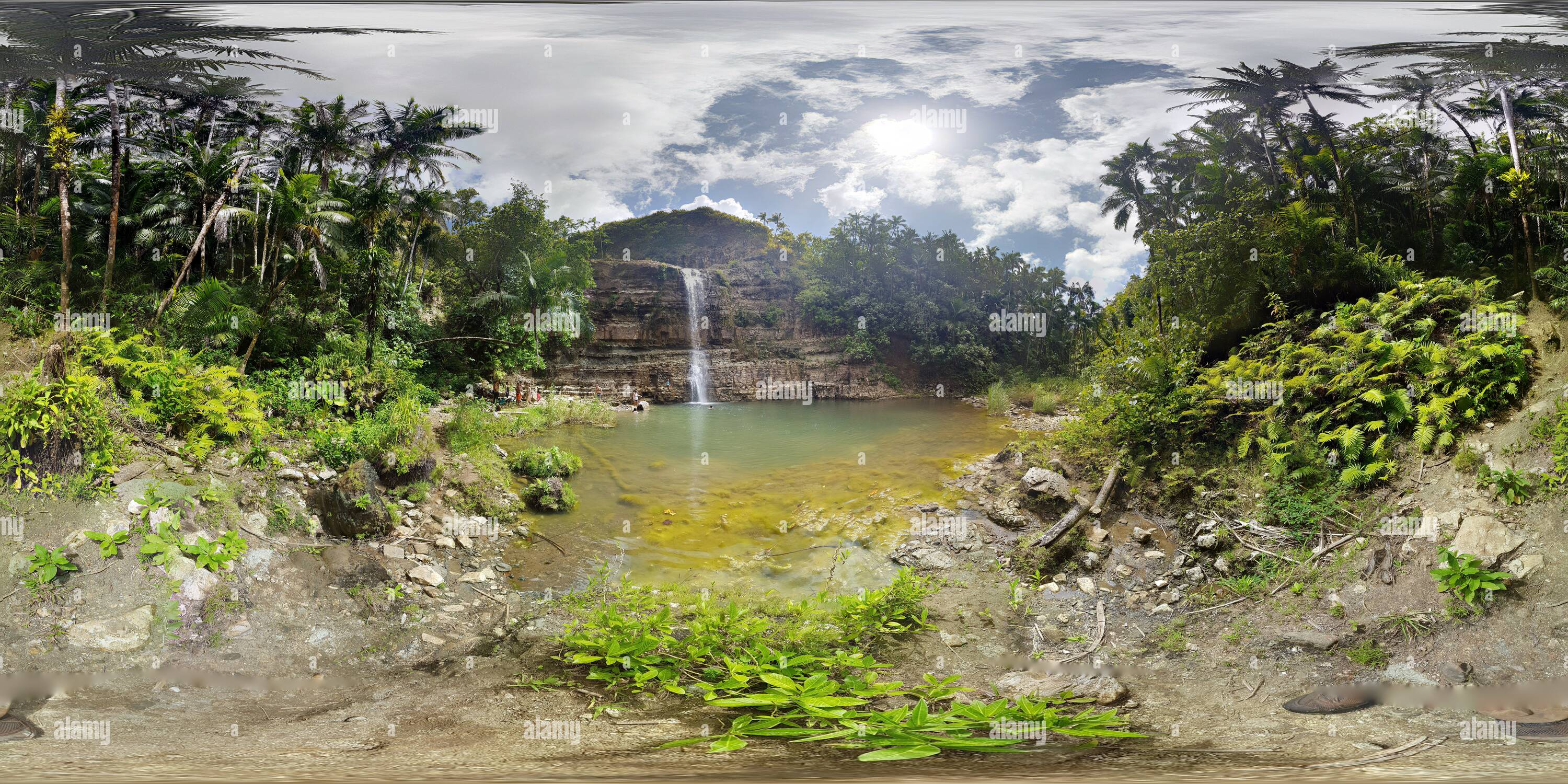 360° view of Lower Sigua Falls, Yona, Guam - Alamy