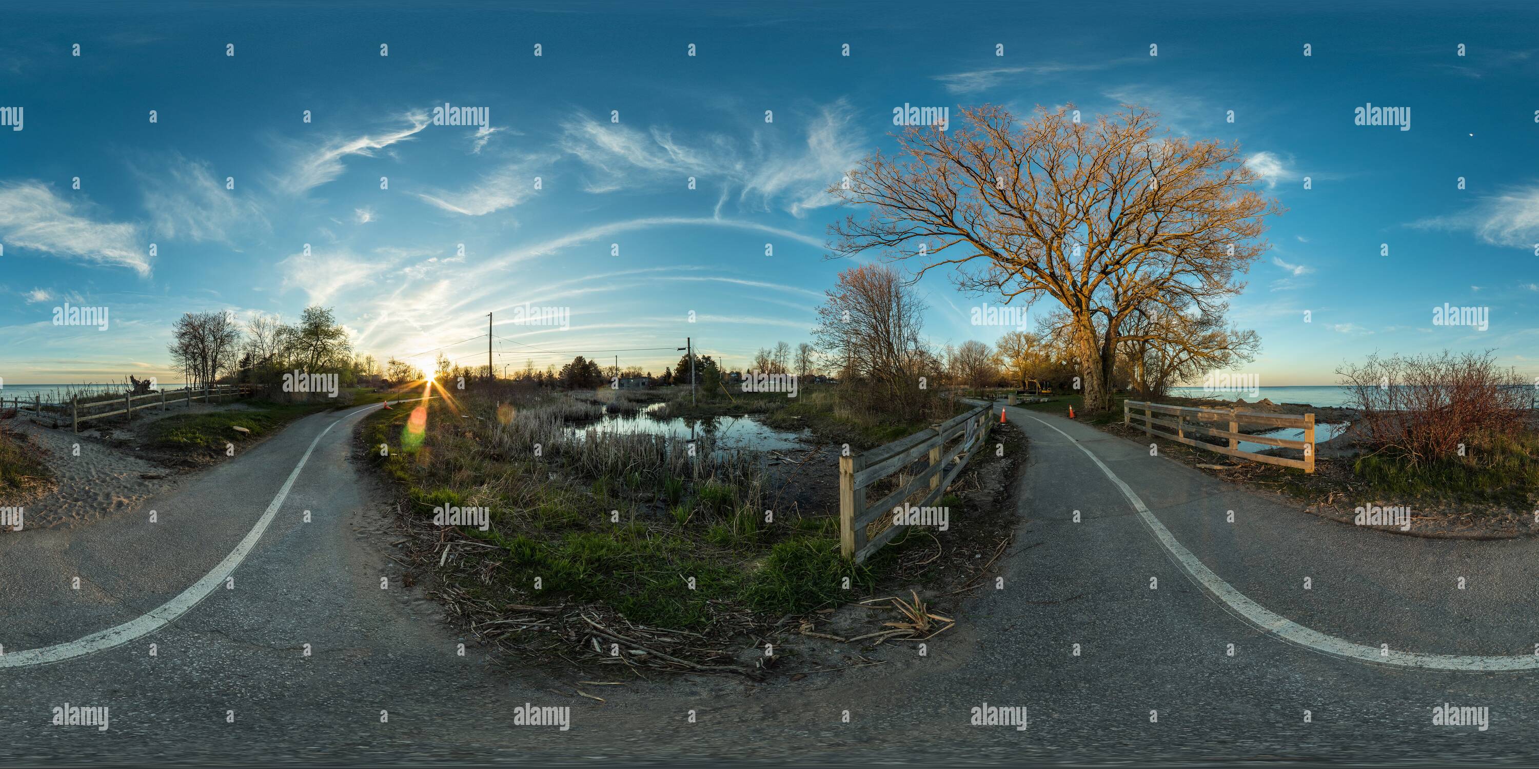 360° view of May Sunset at Paradise Park, Ajax - Alamy