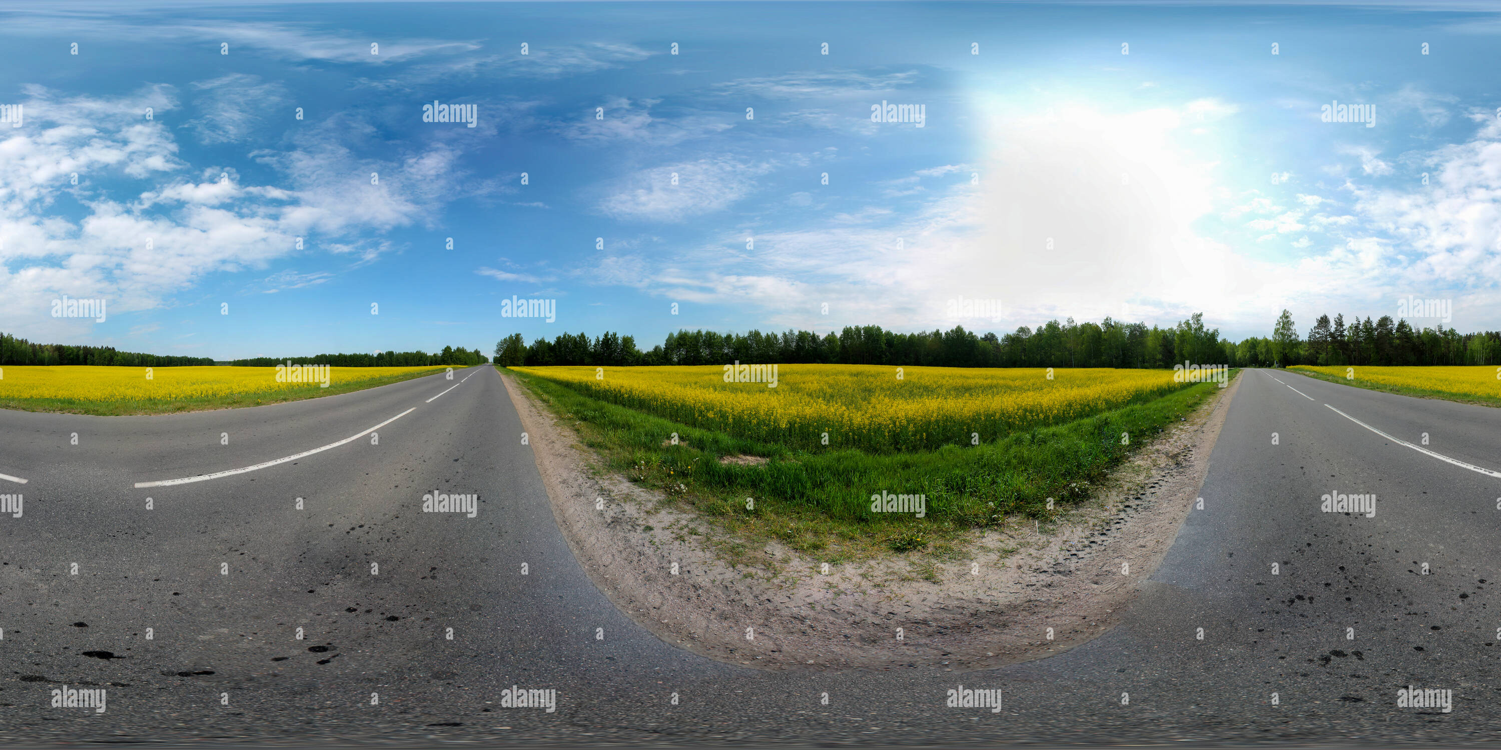 360° view of road to Bor village - Alamy