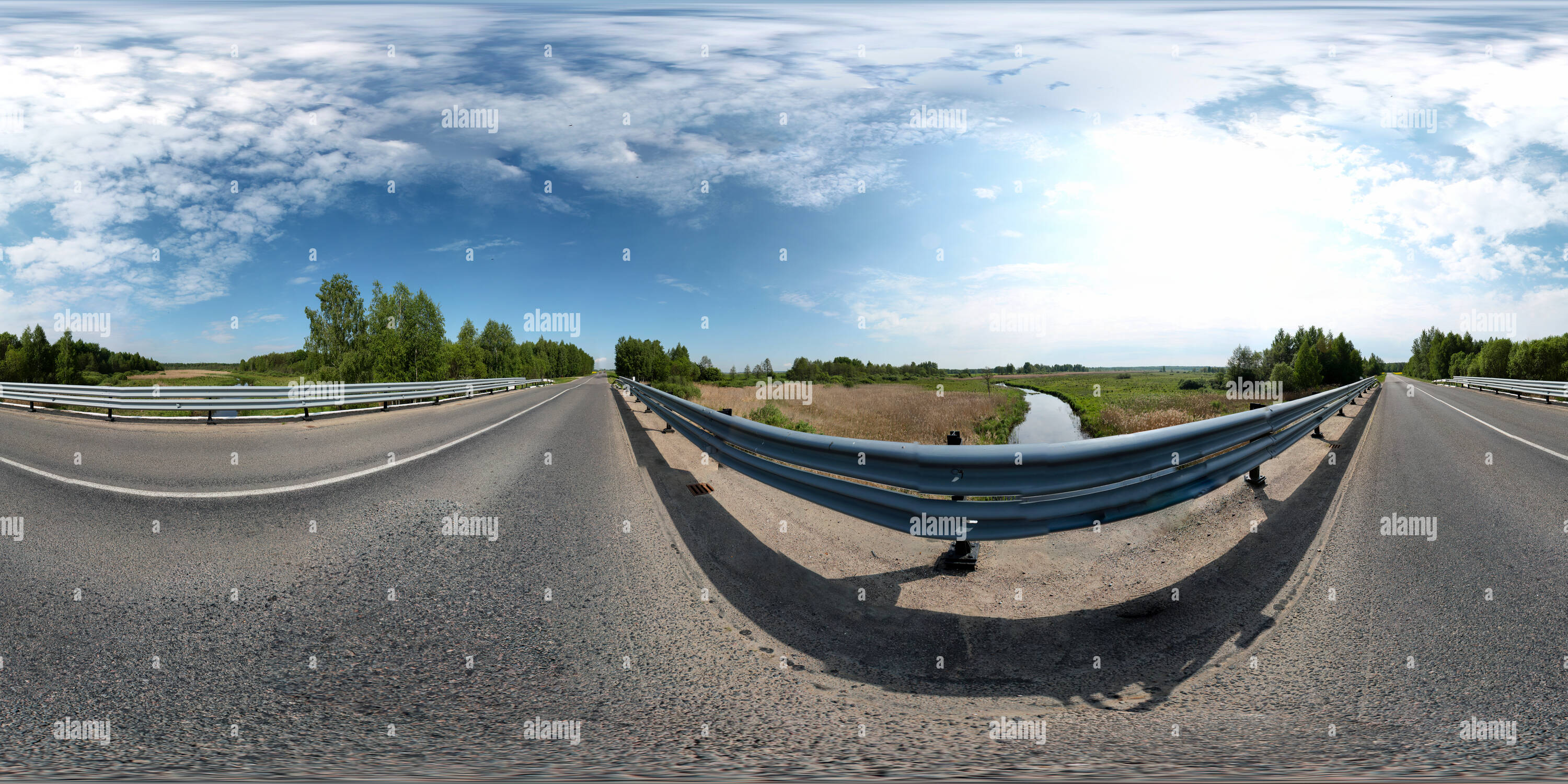 360° view of road to Bor village - Alamy