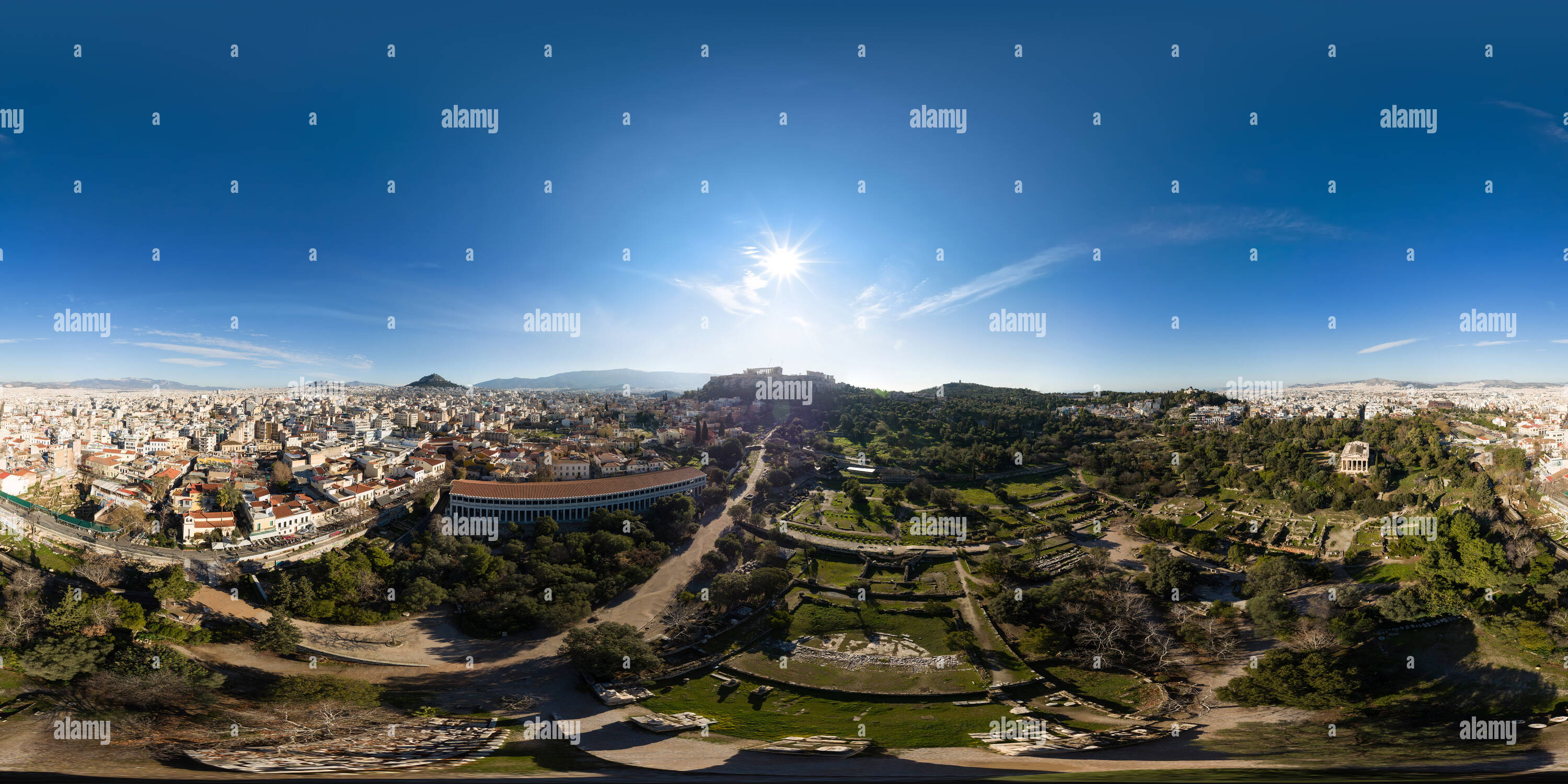 360° view of Ancient agorà of Athens - Alamy