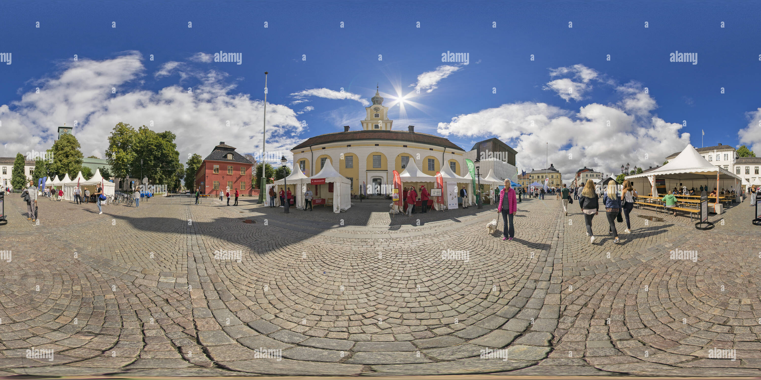 360° view of Main Square, Nykoping Sweden - Alamy