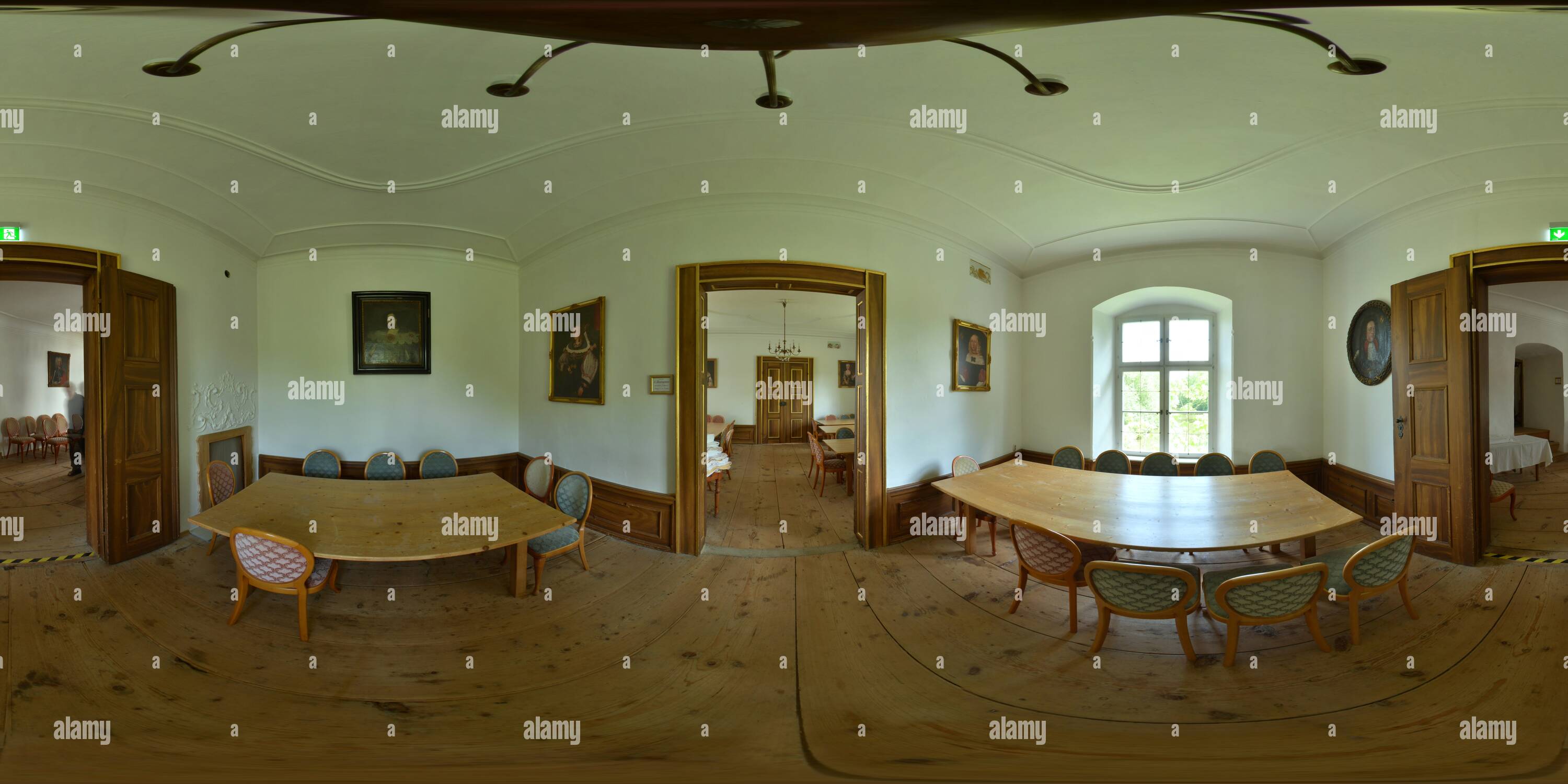 360° view of Castle Pertenstein - Fürsten Room - Alamy