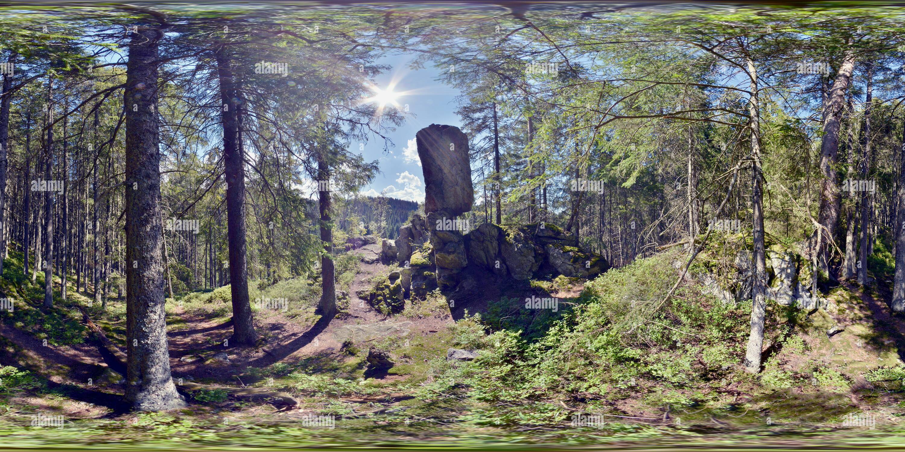 360° view of Tschechien - Biertopffelsen from behind - Alamy