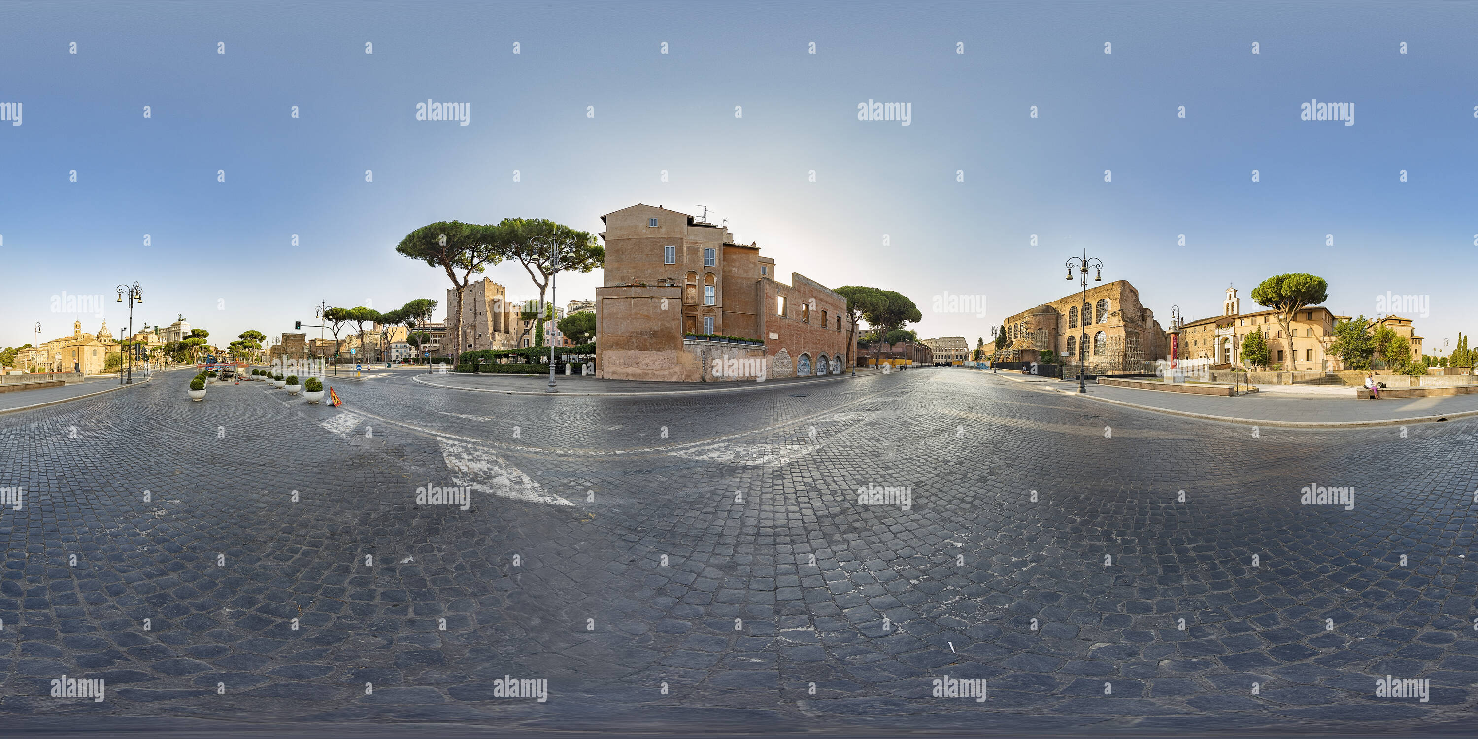 360° view of Via dei Fori Imperiali - Alamy