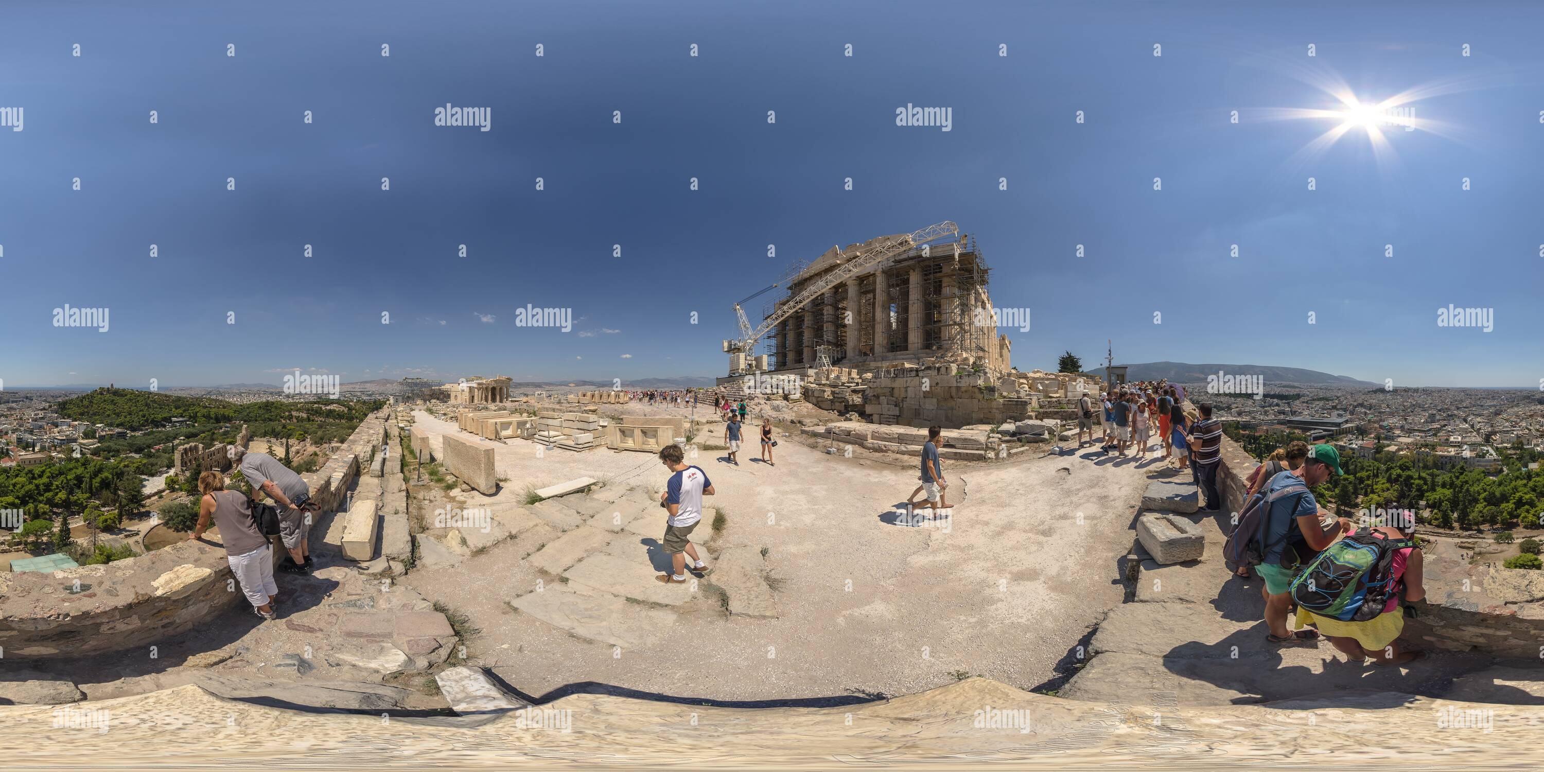360° view of Acropolis View To The South And Parthenon - Alamy