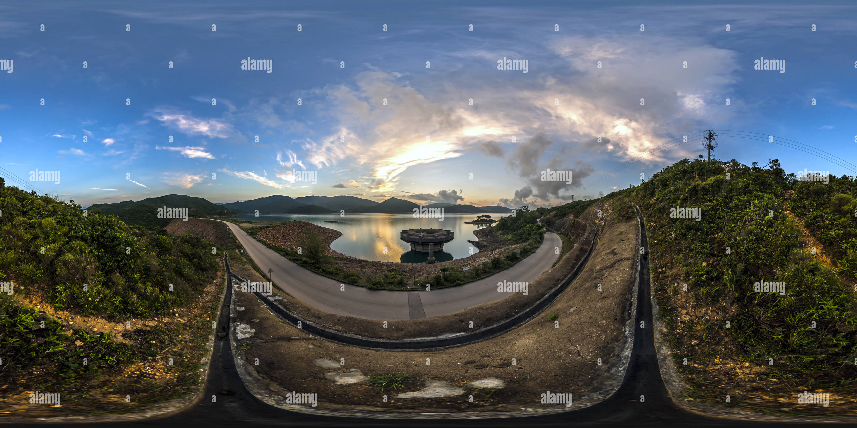 360° view of Sunrise At High Island Reservoir(西貢萬宜水庫日出),Sai Kung, HK ...