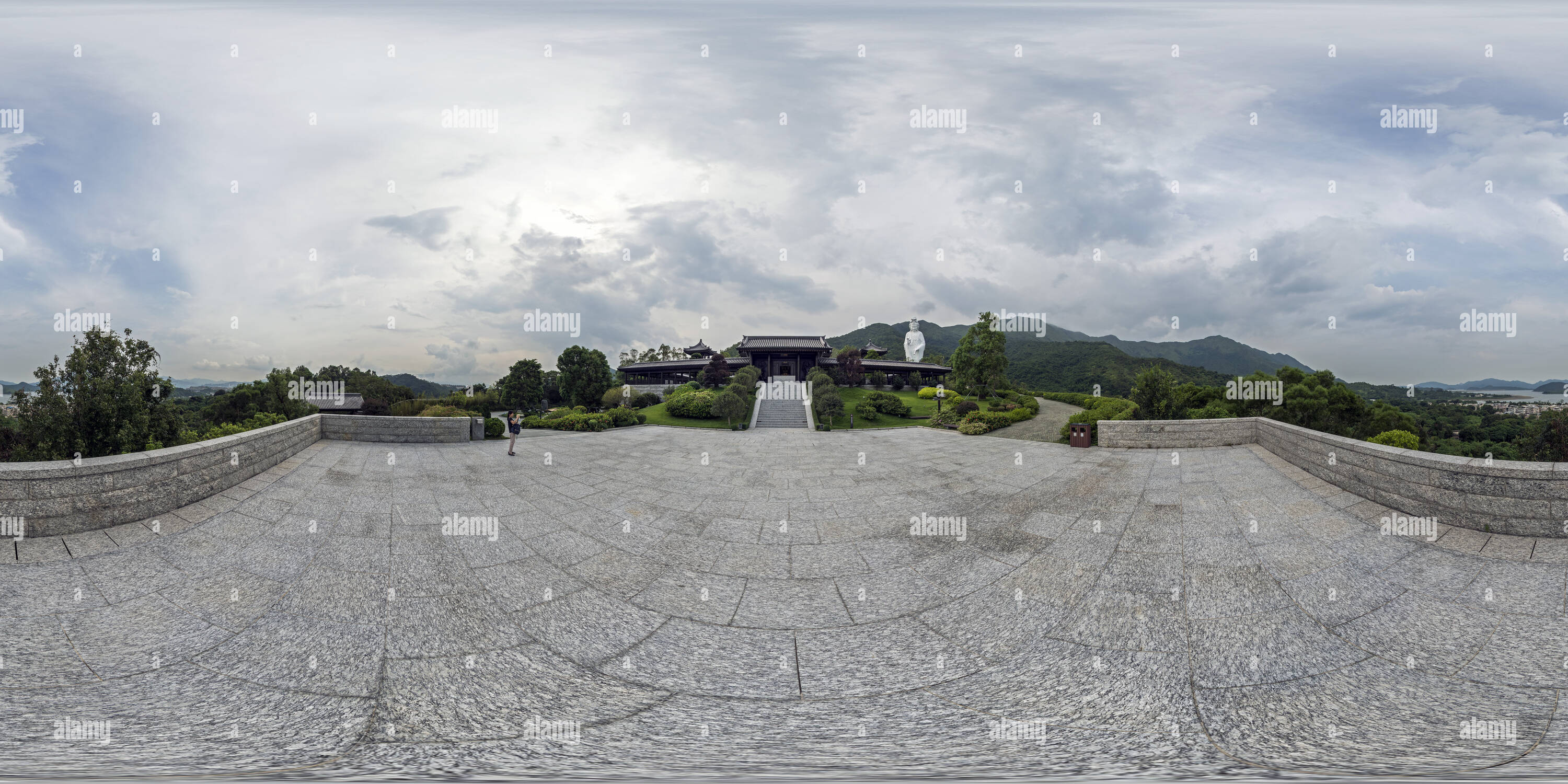 360° view of Main Gate(慈山寺山門),Tsz Shan Monastery, Tai Po, HK - Alamy
