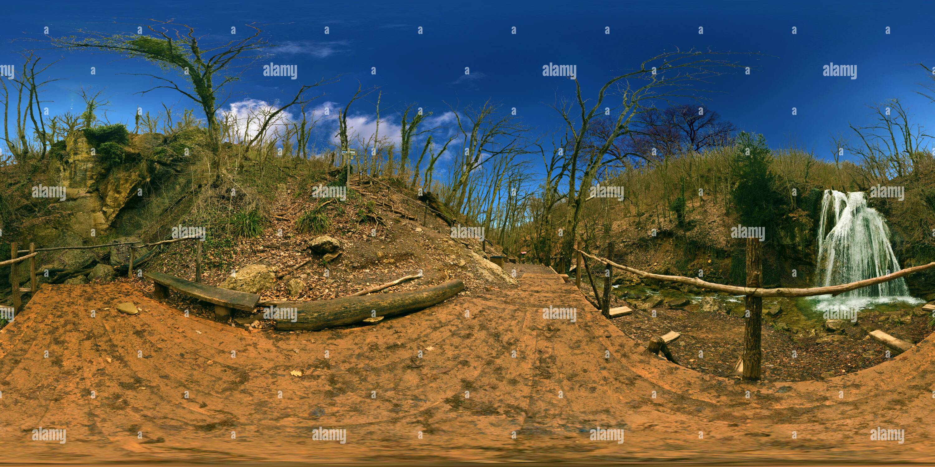 360° View Of Waterfall Alamy