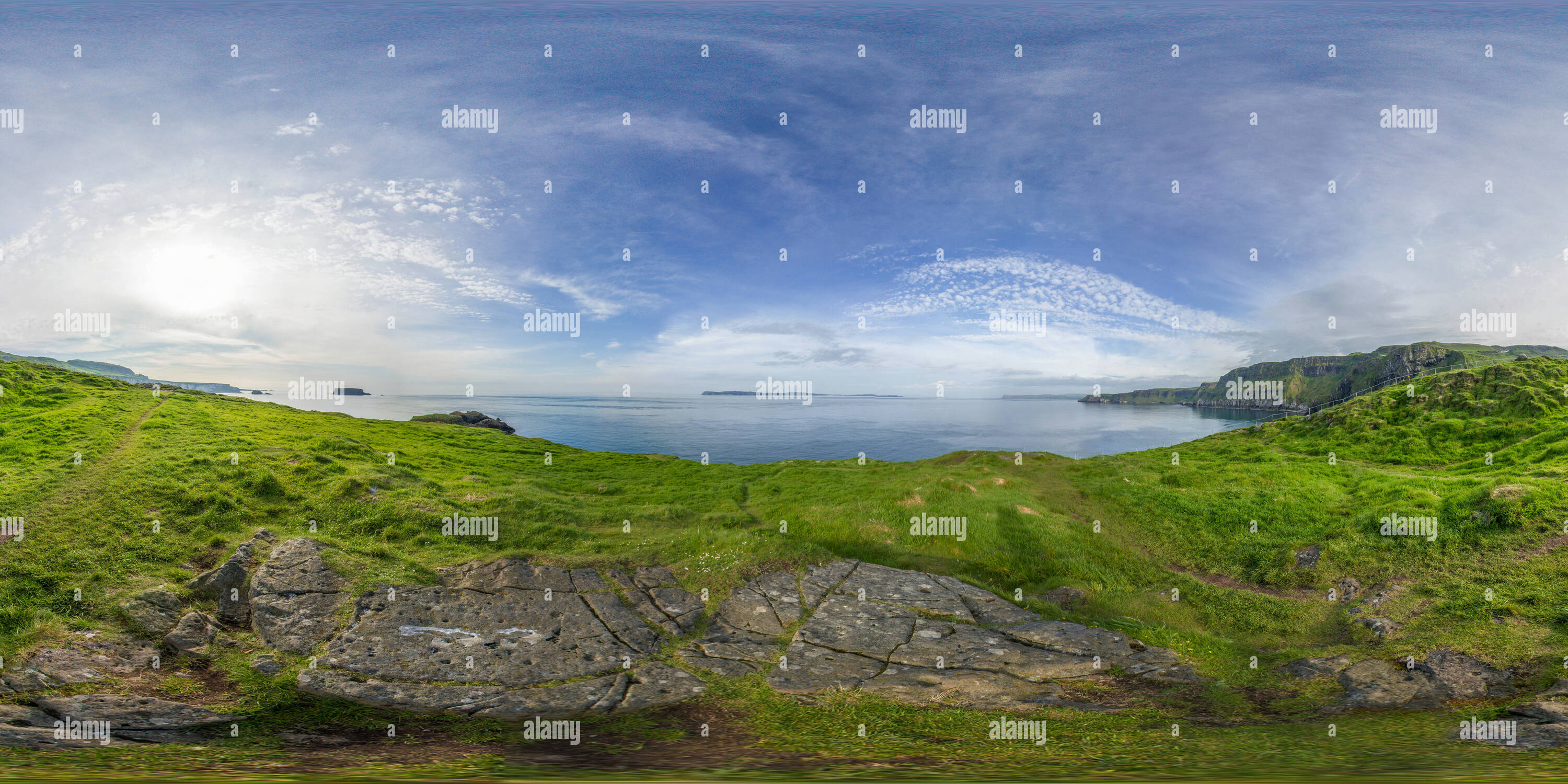 360° view of UK - Northern Ireland - Carrick-a-Rede 1 - Alamy