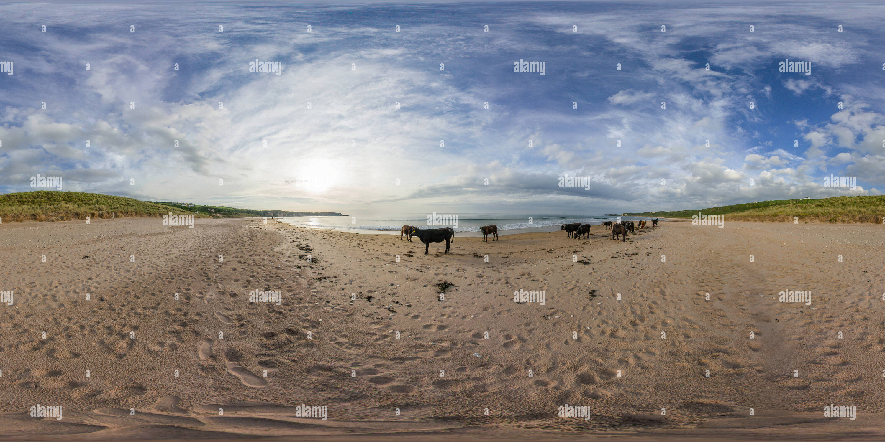 360° view of UK - Northern Ireland - White Park Bay 1 - Alamy