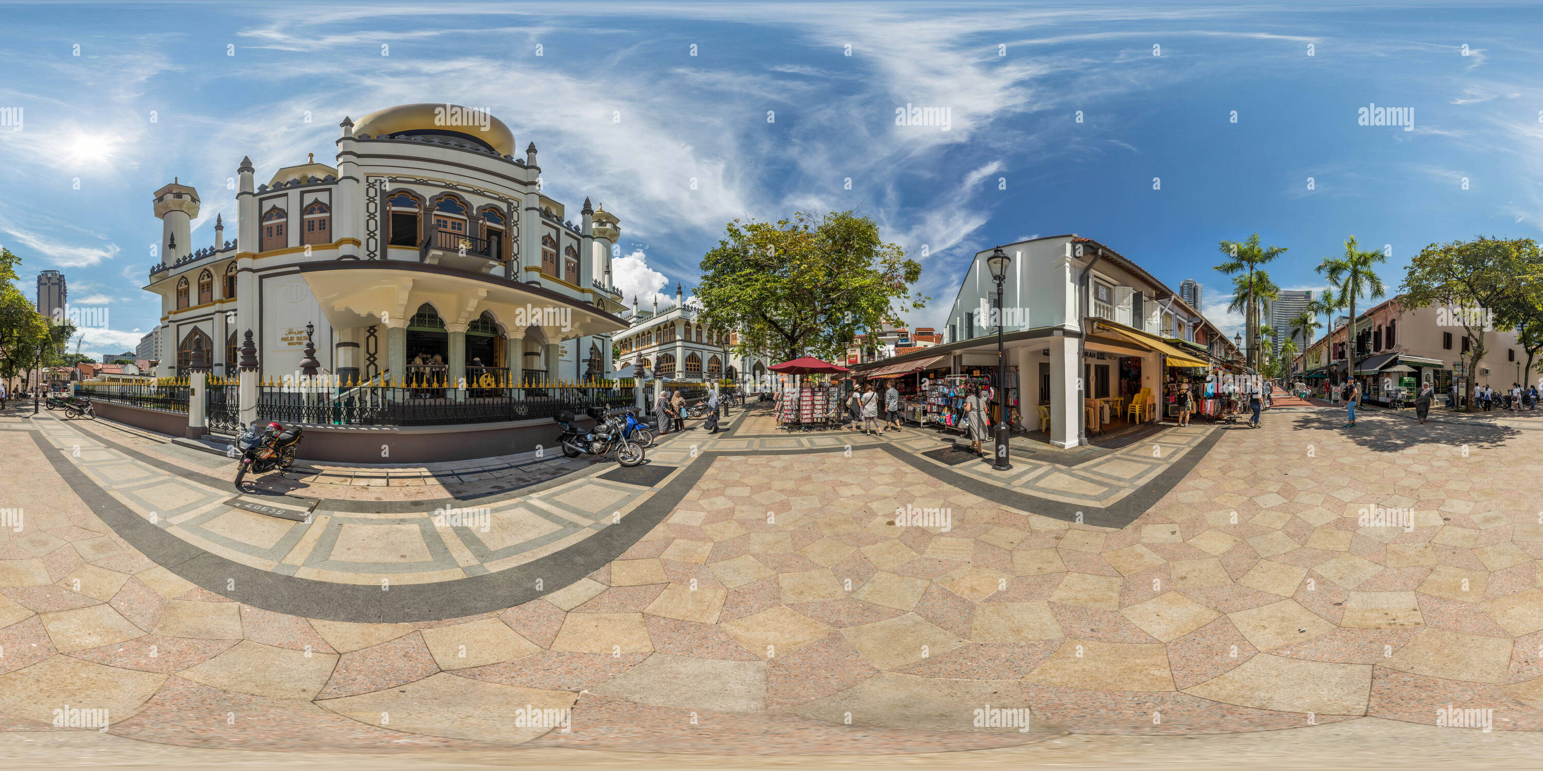 360° view of SINGAPORE - Kampong Glam - Sultan Mosque - Alamy
