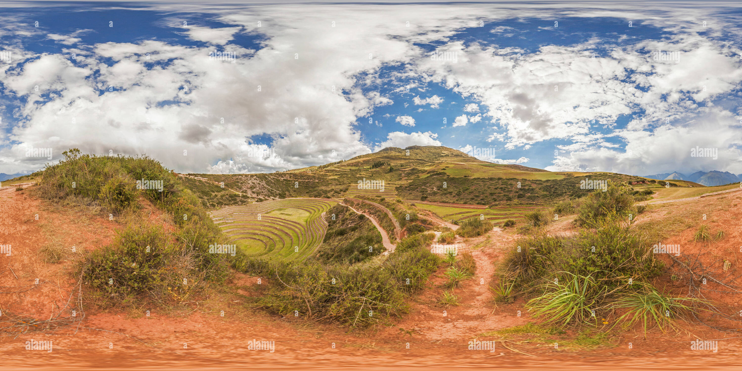 360° view of PERU - Moray Inca Terraces 2 - Alamy