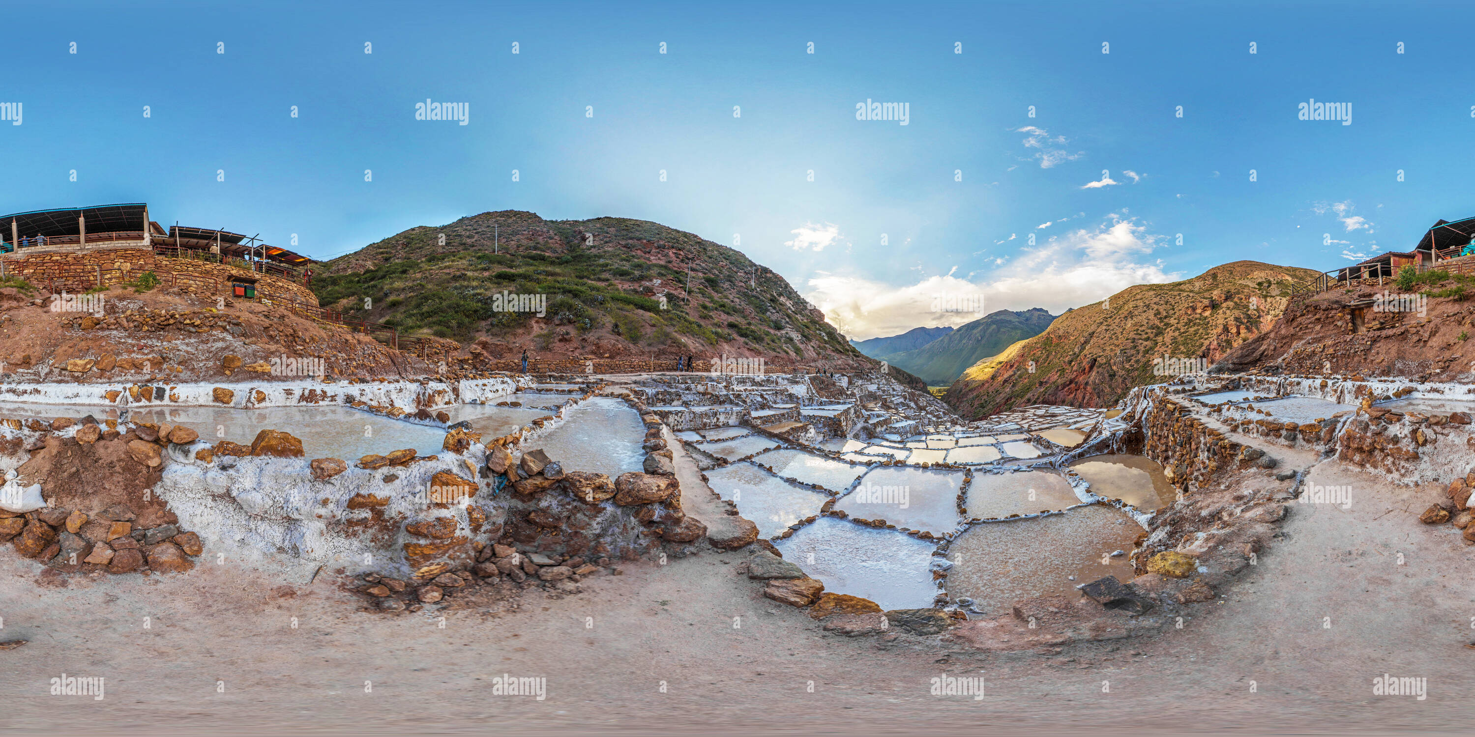 360° view of PERU - Maras Salt Mines 3 - Alamy