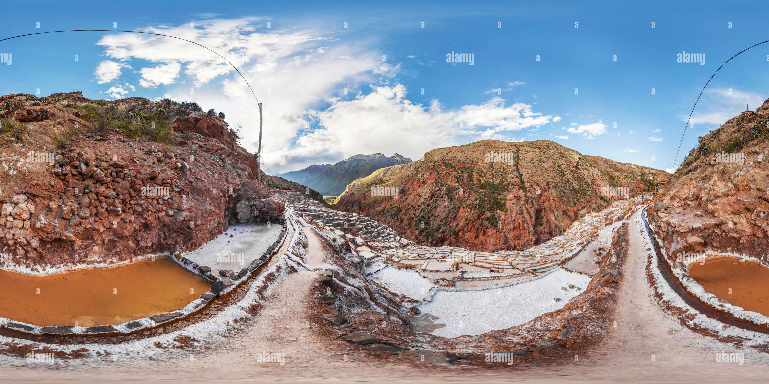 360° view of PERU - Maras Salt Mines 2 - Alamy