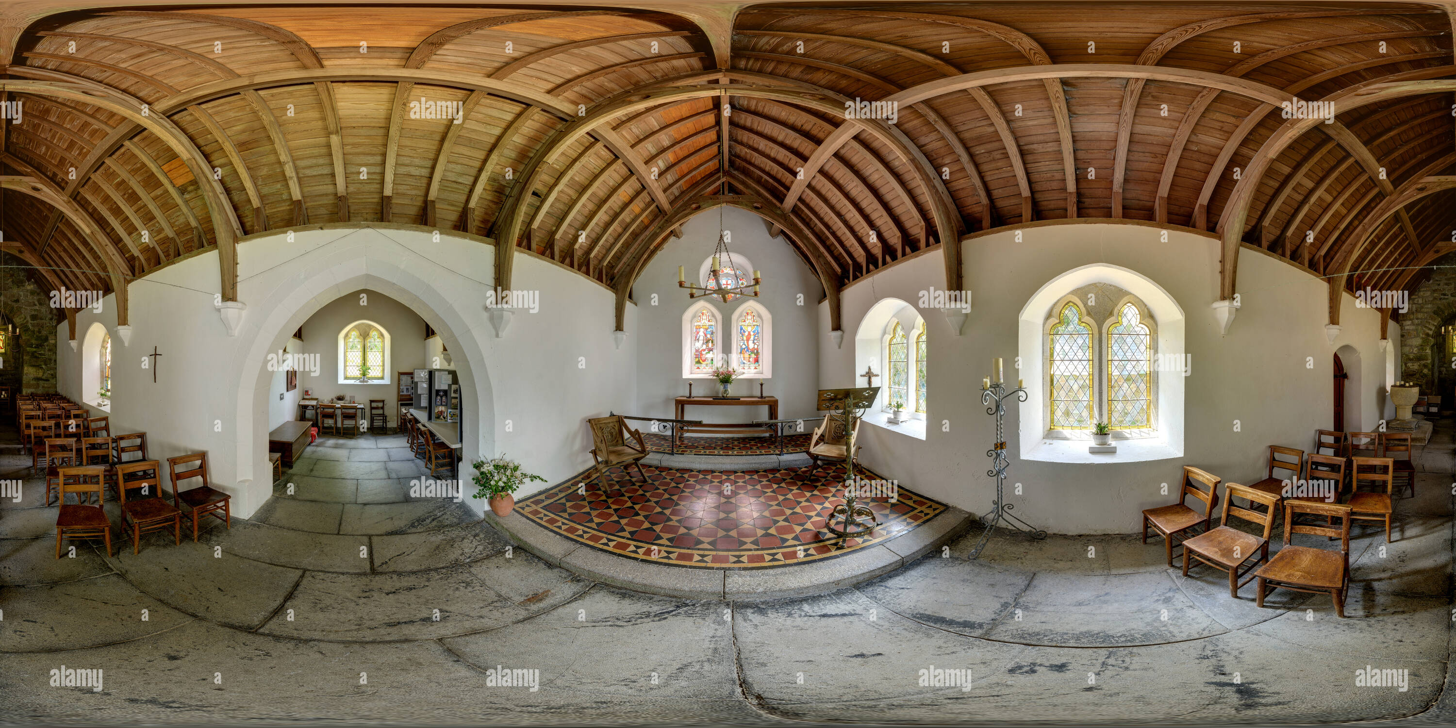 360° view of Temple Church, Cornwall - Alamy