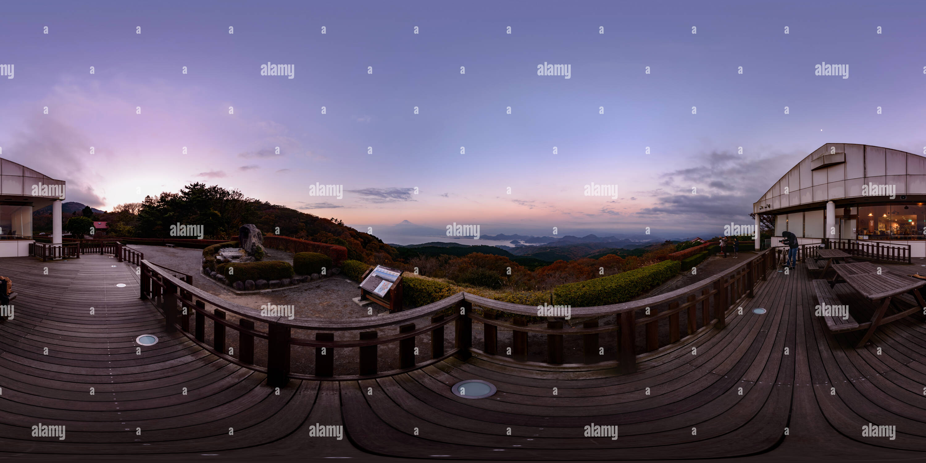 360° view of Mt.Fuji from rest house in Mt.Darumayama highland - Alamy