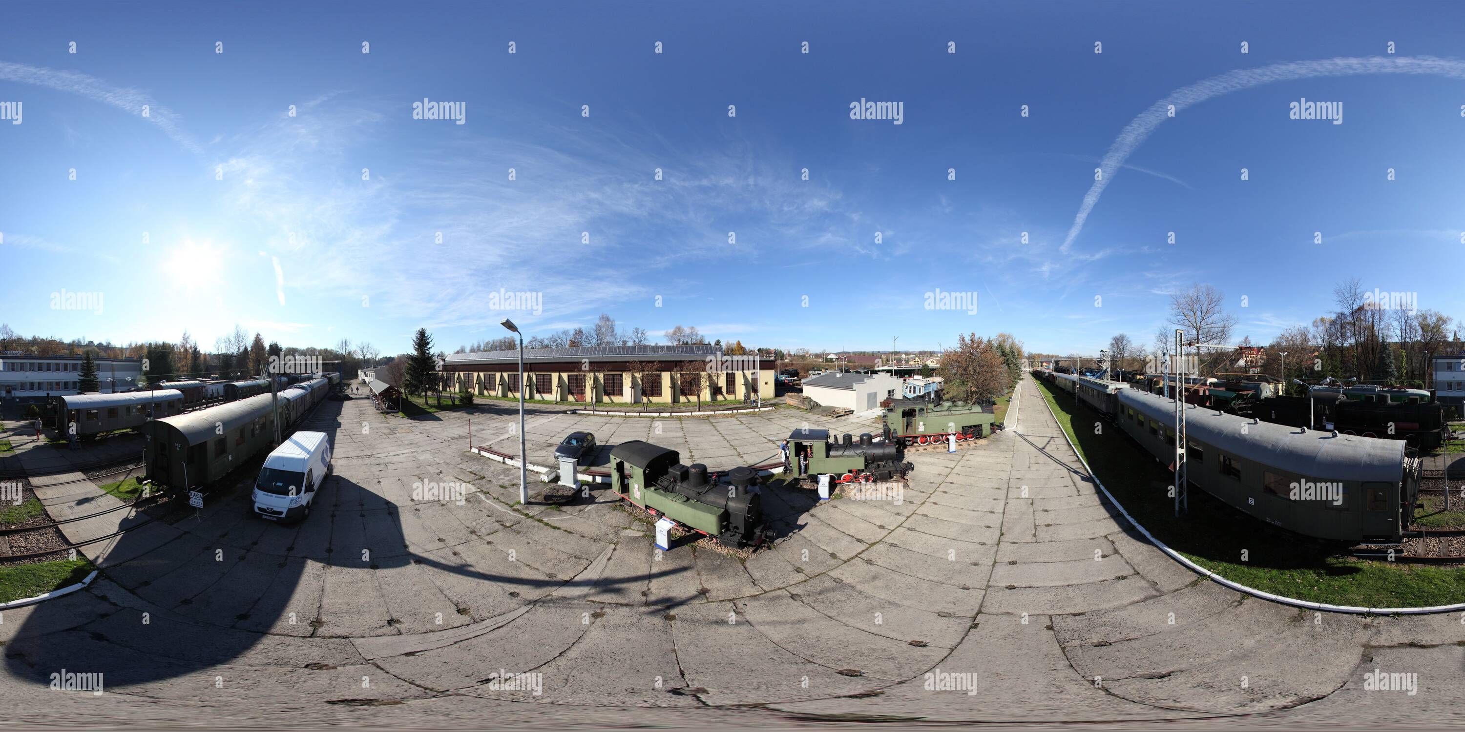 360° view of Skansen taboru kolejowego w Chabówce (7001 - Alamy