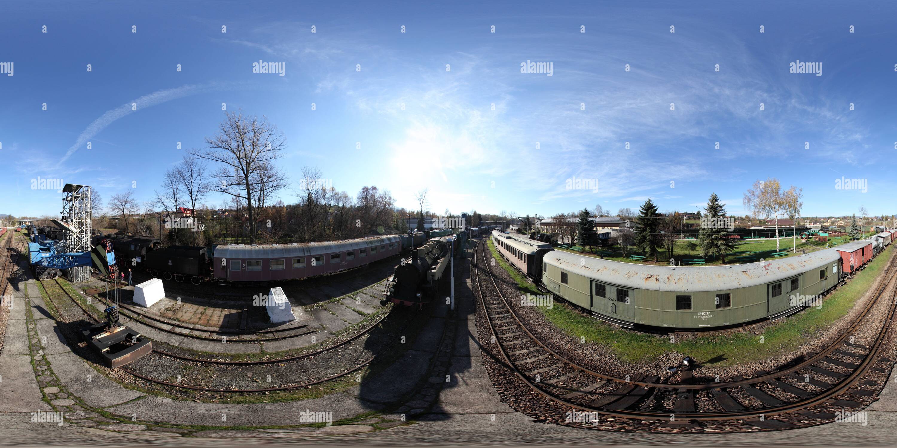 360° view of Skansen taboru kolejowego w Chabówce (7002 - Alamy