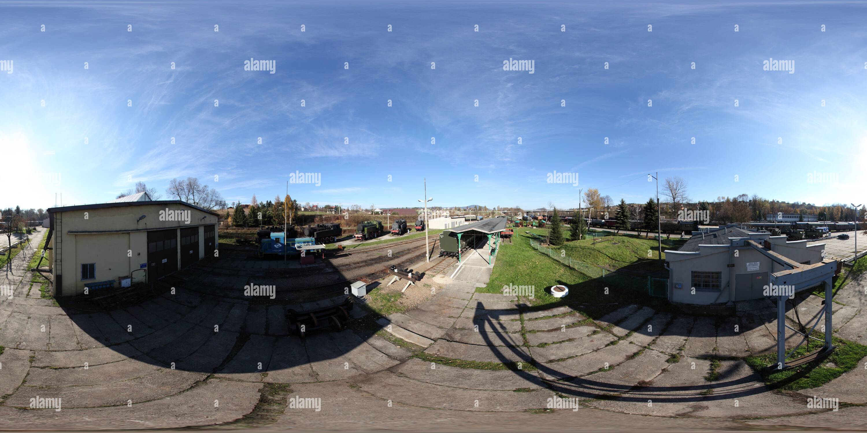 360° view of Skansen taboru kolejowego w Chabówce (7004 - Alamy