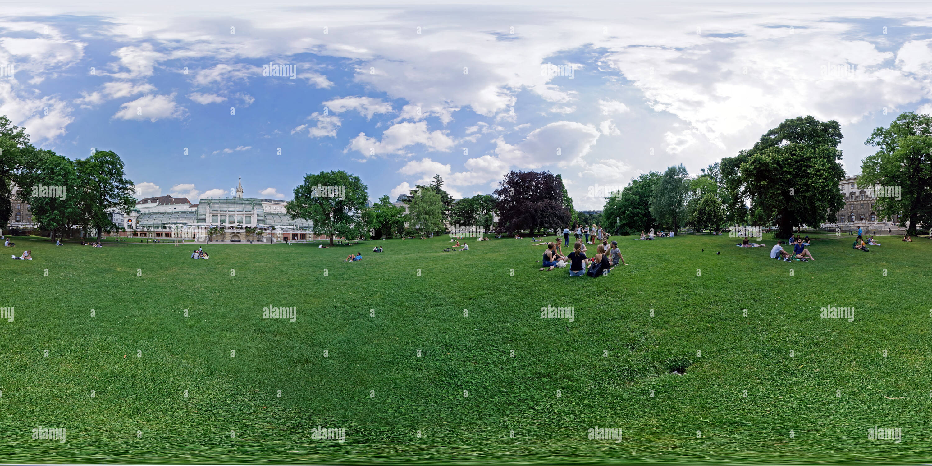360° view of Vienna, Burggarten, 1 - Alamy