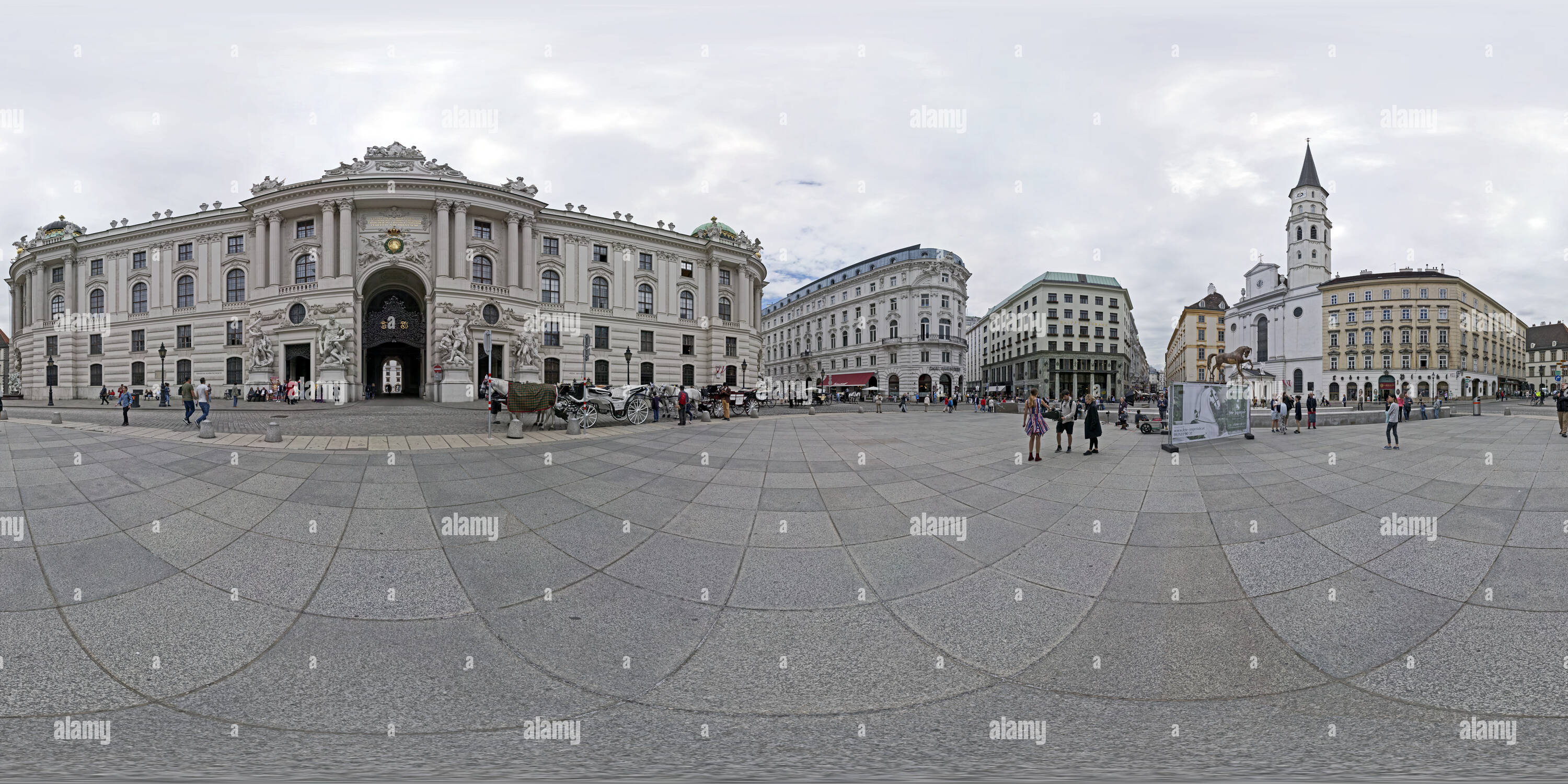360° view of Vienna, Michaeler Square - Alamy