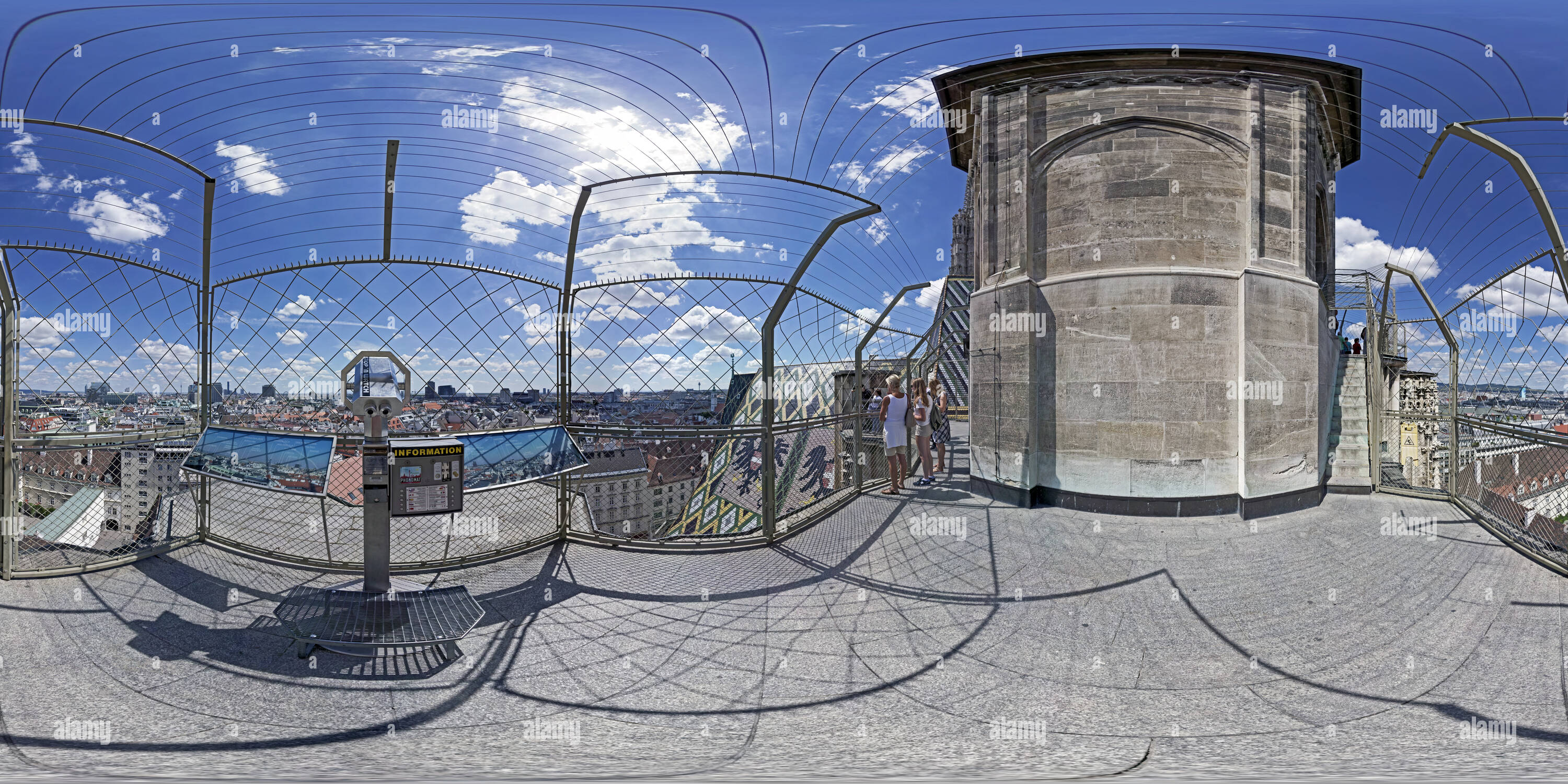 360° view of Vienna, On top of the Belfry of Stephansdom, View 2 - Alamy
