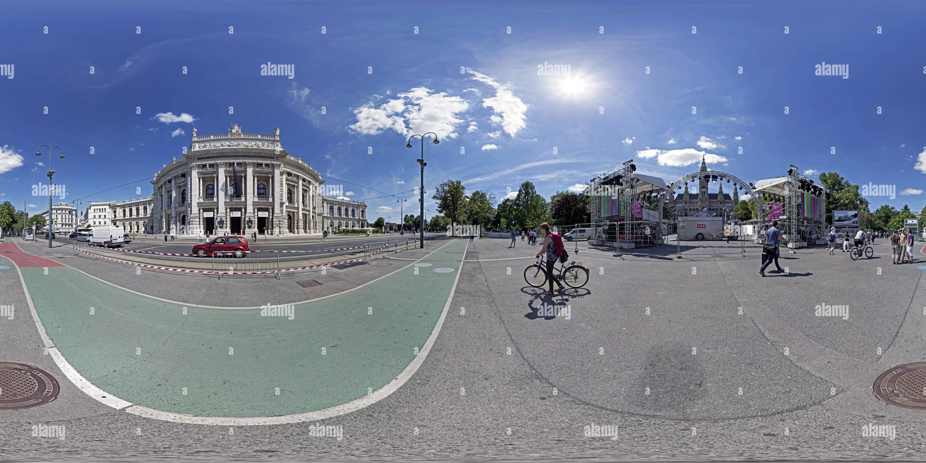 360° view of Vienna, Burgtheater, Austrian National Theater - Alamy