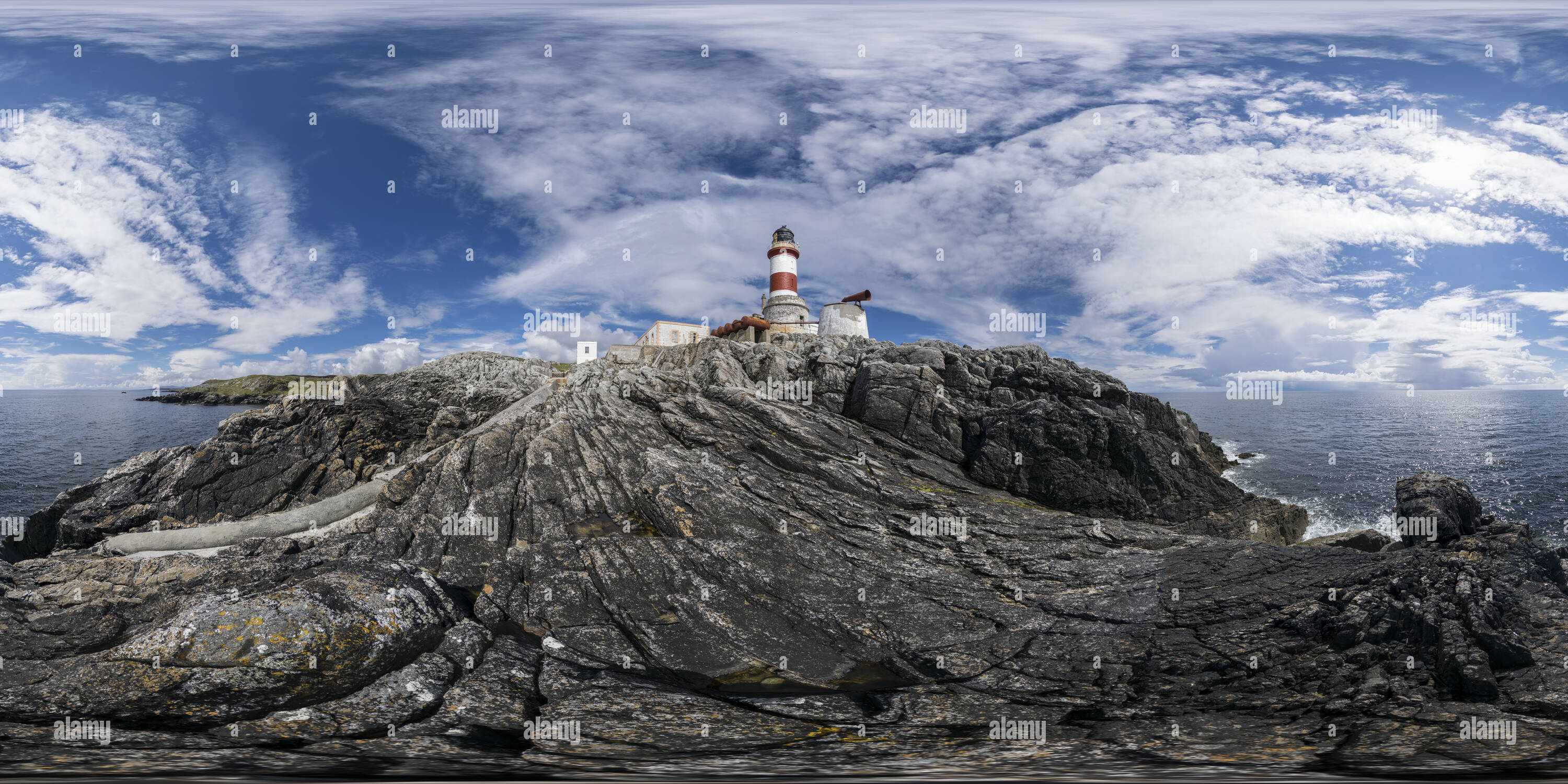 360° view of Eilean Glas Lighthouse, Isle of Scalpay - Alamy
