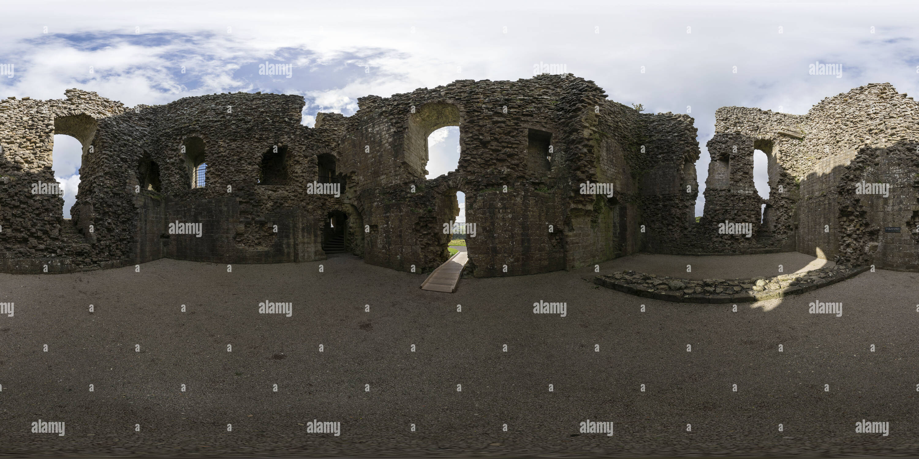360° view of Inside the keep, Bowes Castle - Alamy