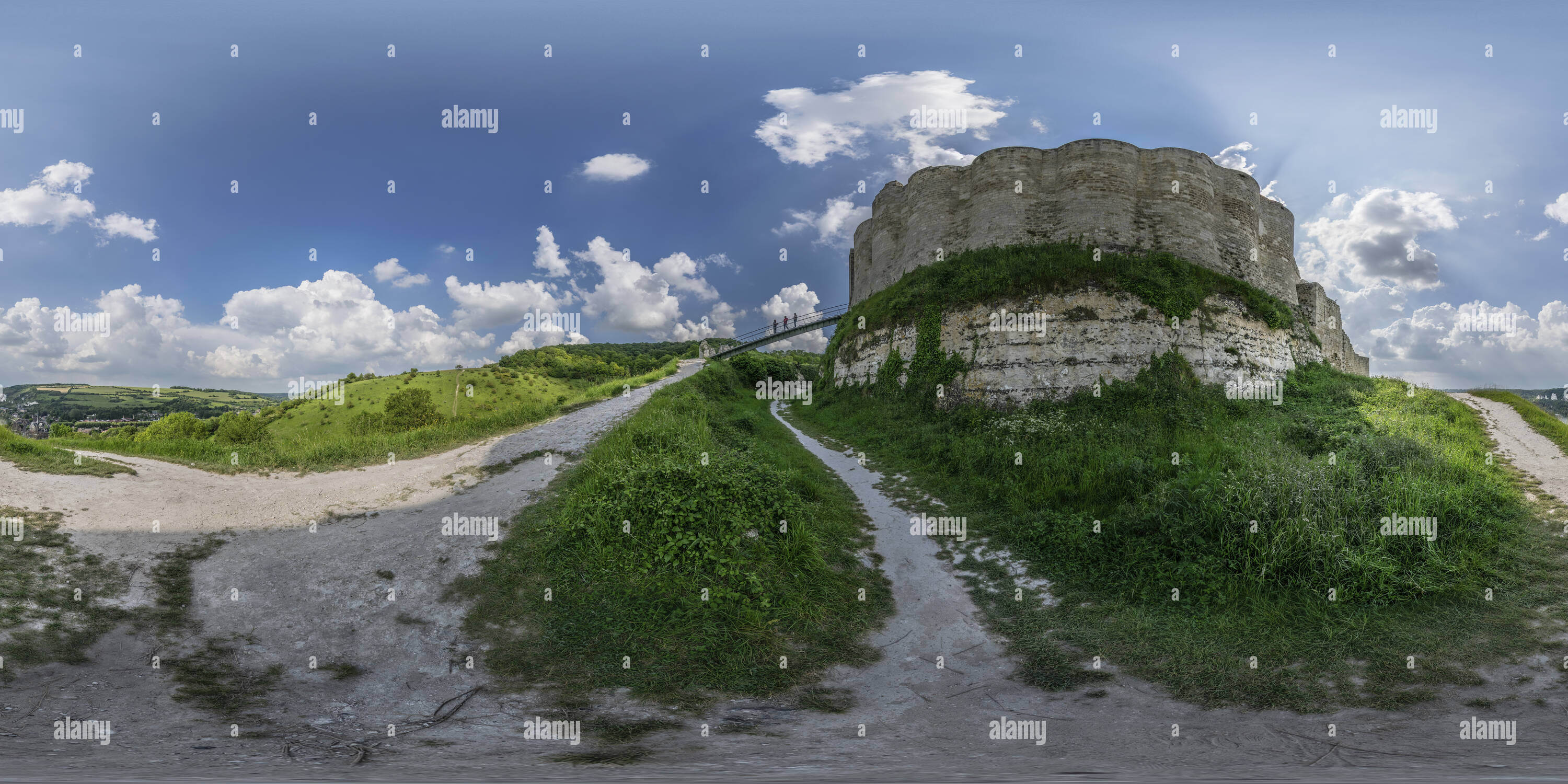 360° view of Chateau Gaillard, Les Andelys, Upper Normandy - Alamy