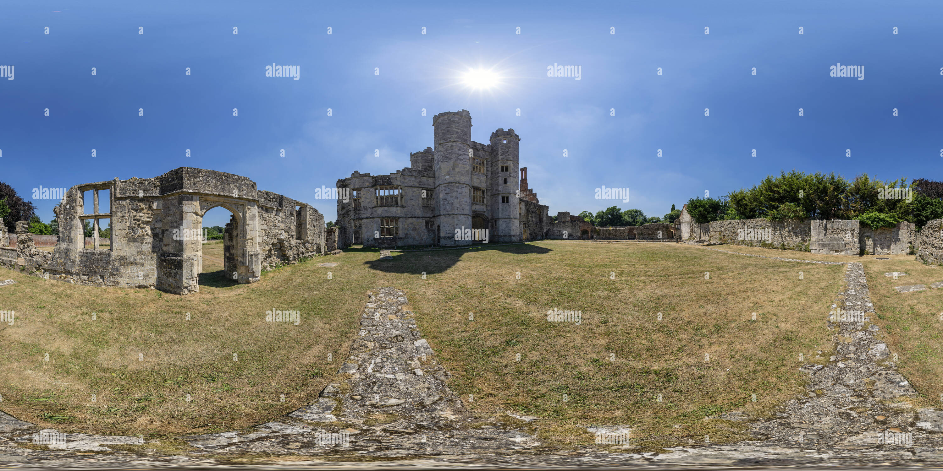 360° view of Titchfield Abbey ruins, Hampshire - Alamy
