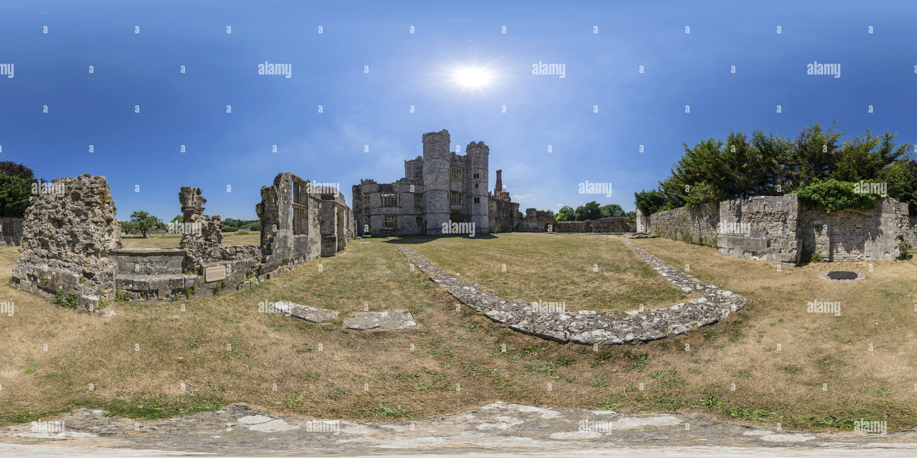 360° view of Chapter House ruins, Titchfield Abbey - Alamy