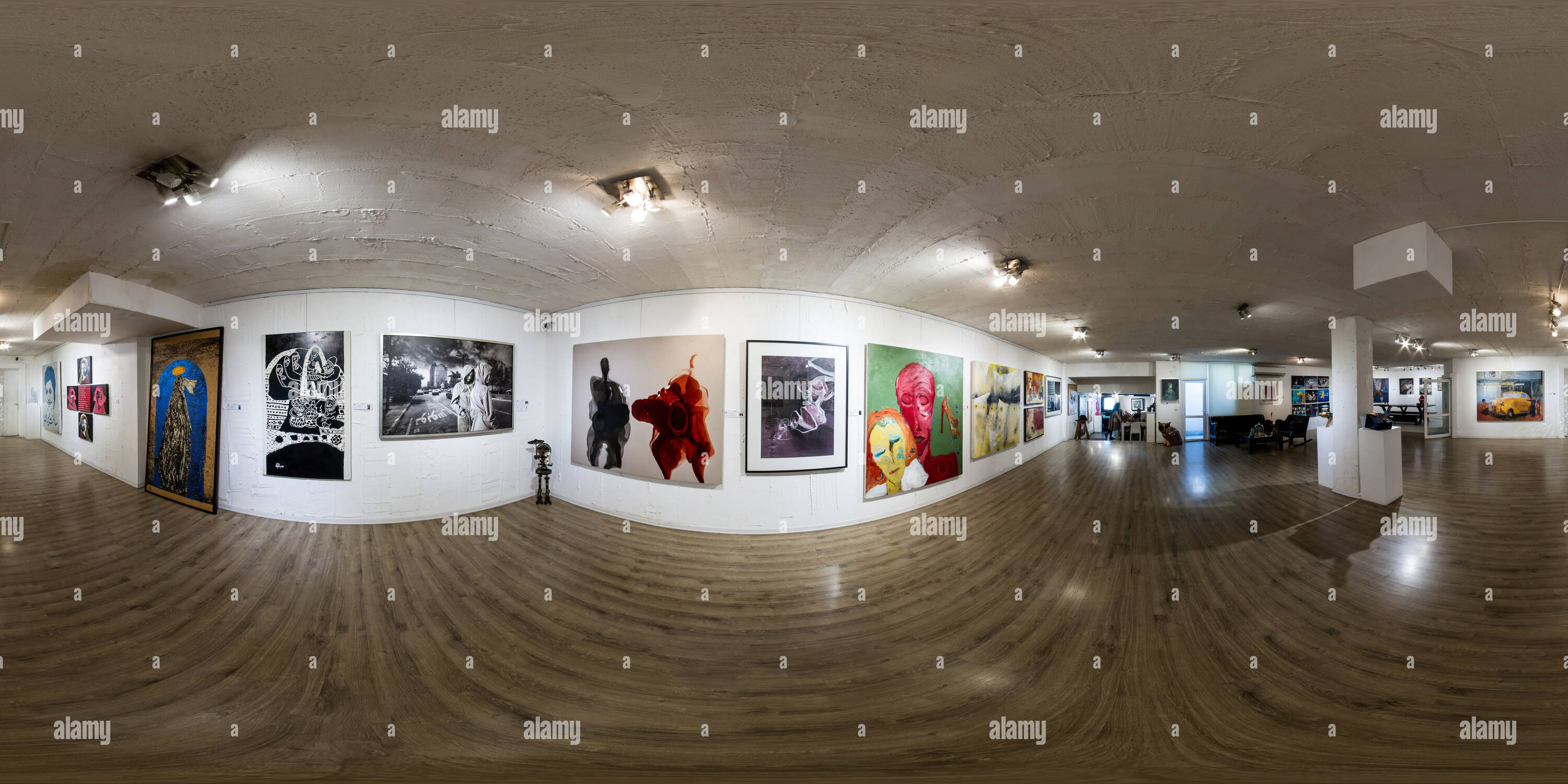 360° view of Seyhoun Art Gallery Jun 2014 Group Exhibition Private Collection 03 - Alamy