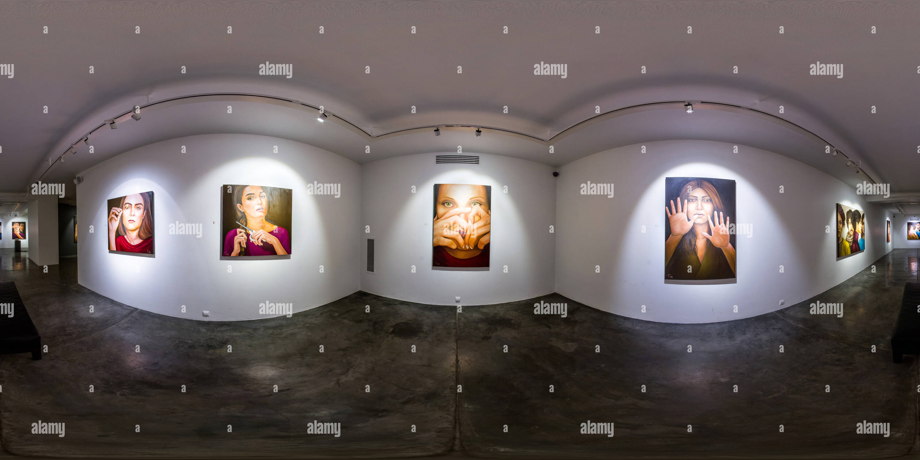 360° view of Shirin Art Gallery Dec 2017 Honia Abbasi Silent 02 - Alamy