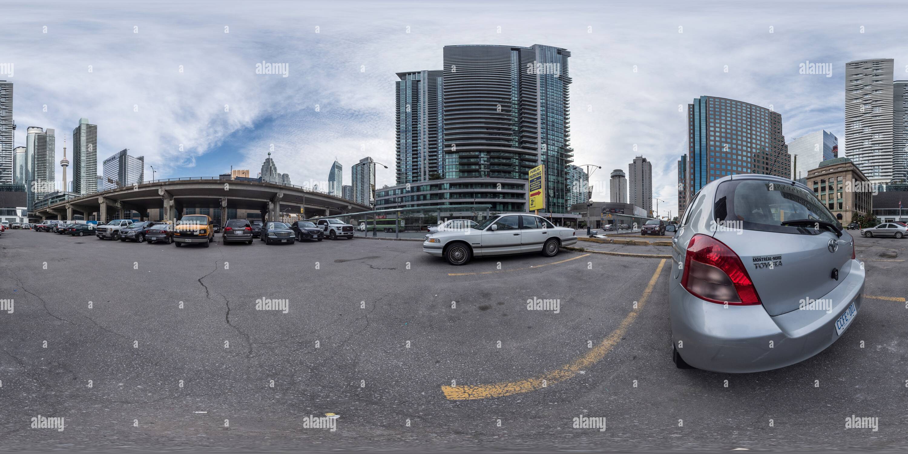 360° view of Last remaining outdoor Parking lot on Bay Street, Toronto ...