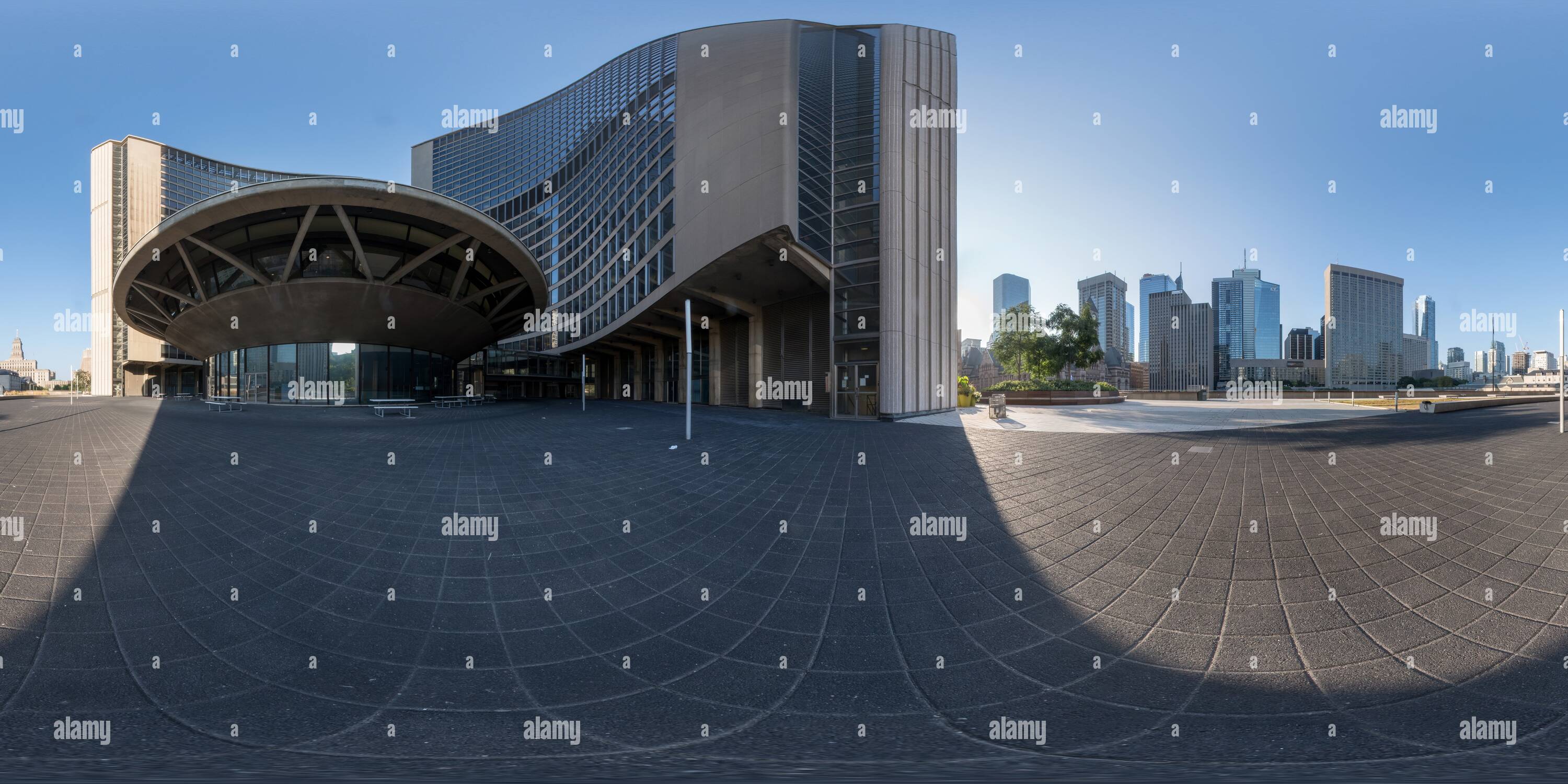360° view of Late Summer Morning at Toronto City Hall ii - Alamy