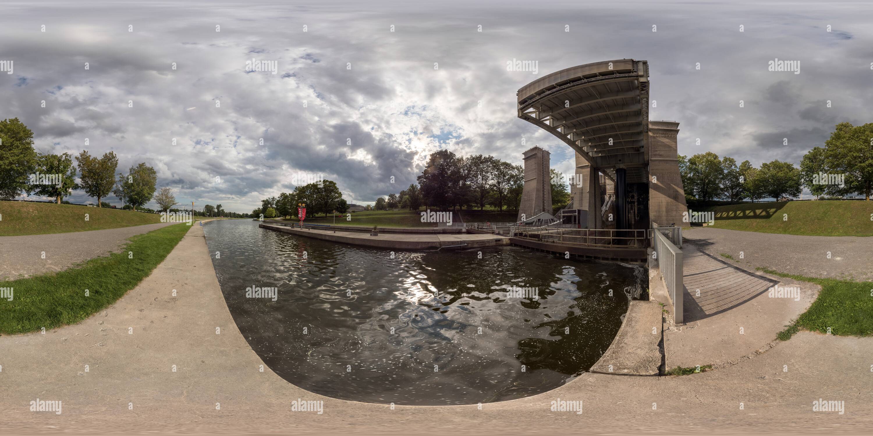 360° view of Bottom of the Lift Lock in Peterborough, ON - Alamy