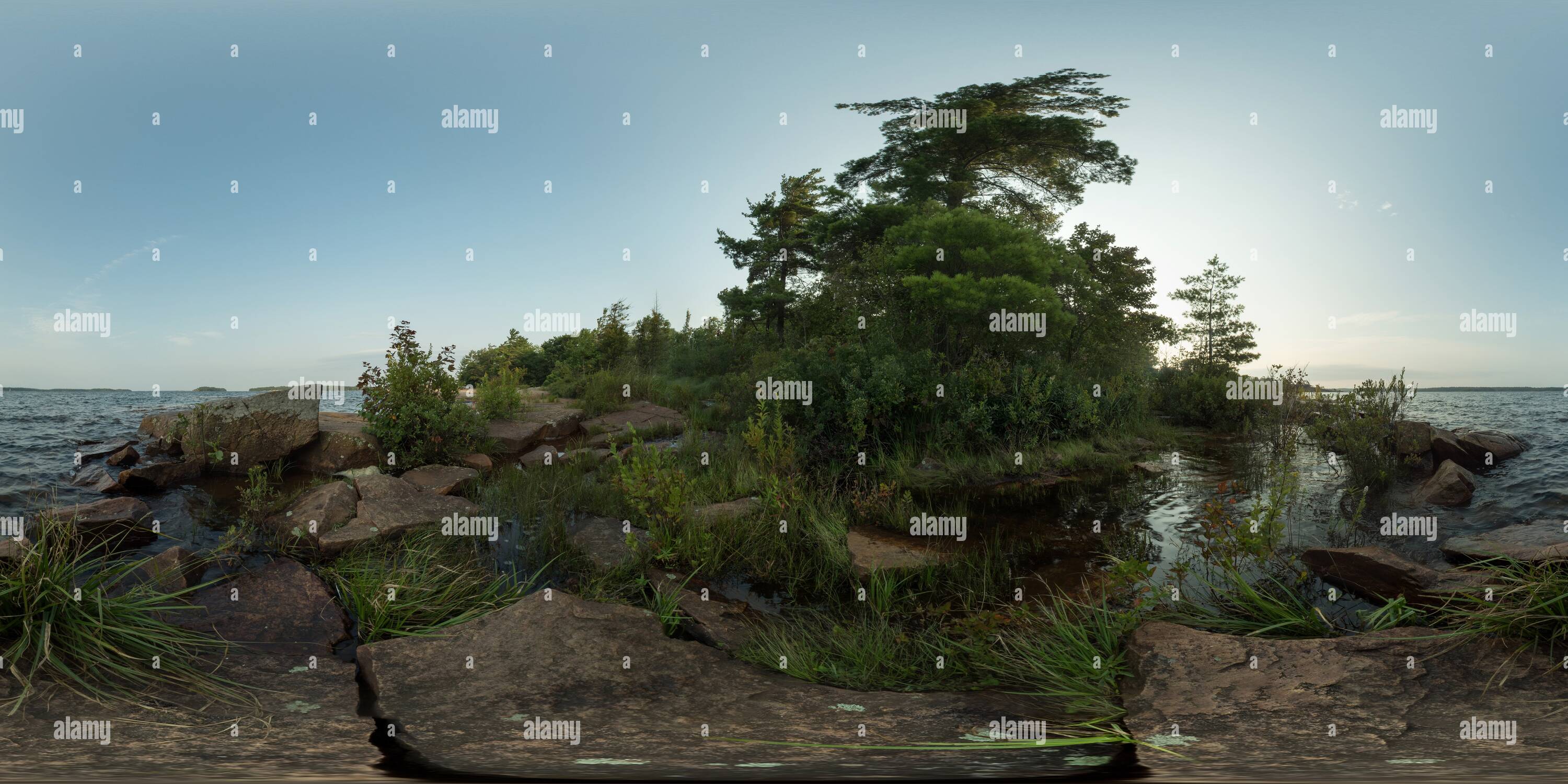 360° view of Humid Summer Morning at Killbear Provincial Park - Alamy