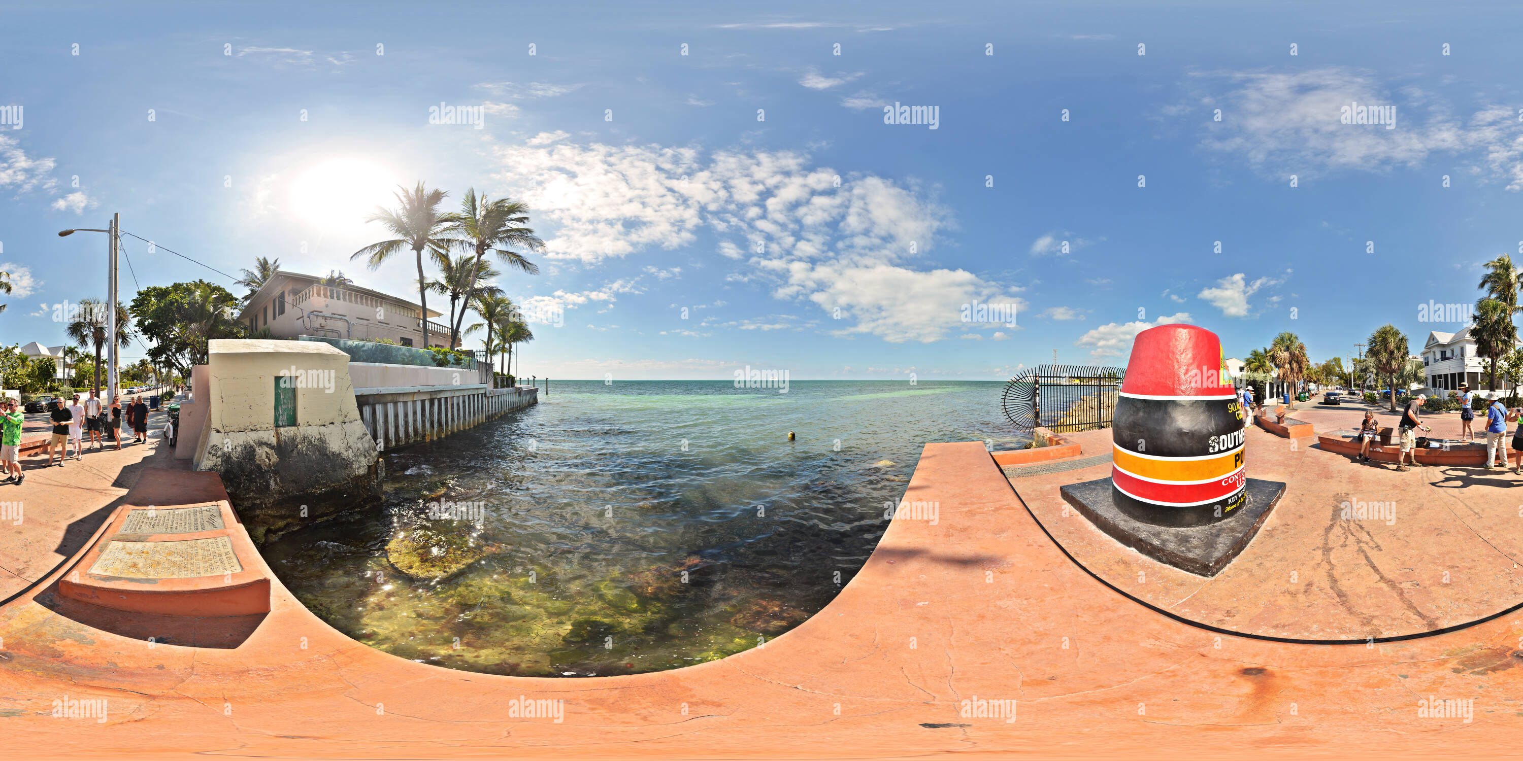 360° view of Southernmost Point, Key West, Florida - Alamy