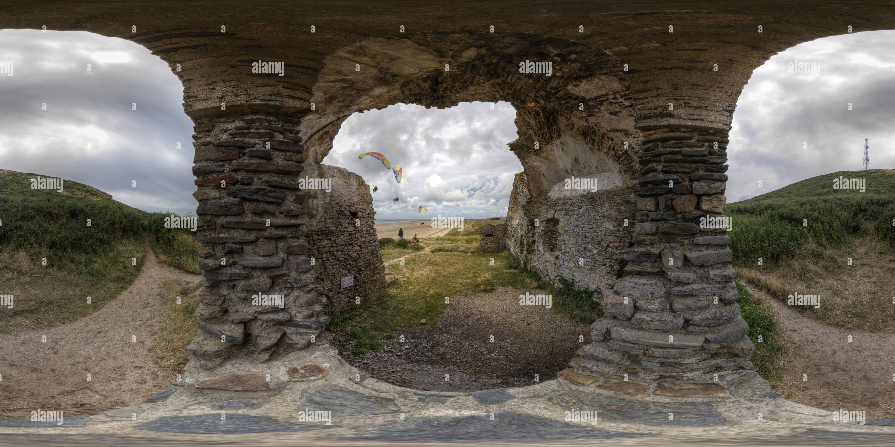 360° view of Vieille Eglise St-Germain de Carteret - Alamy